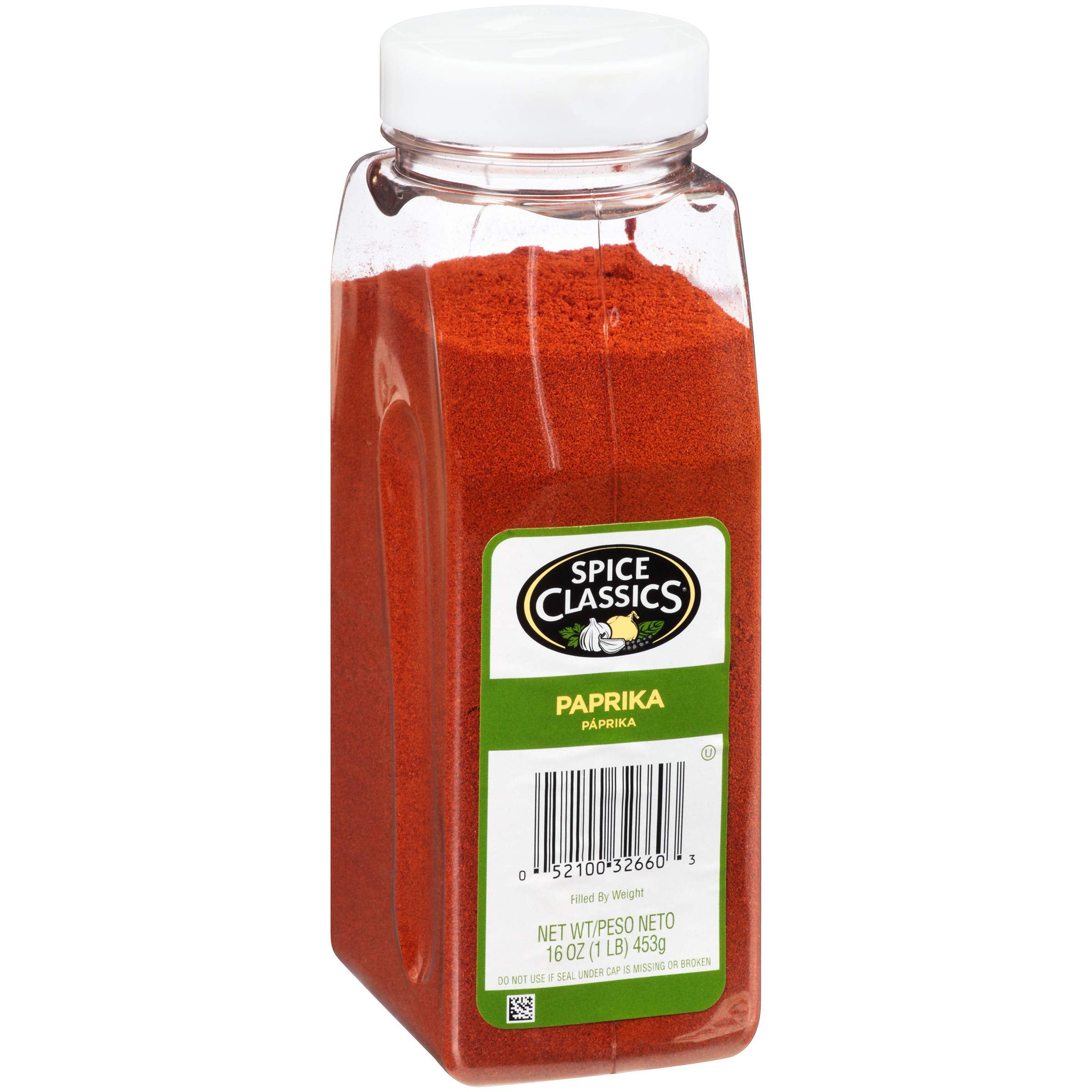 Spice Classics Paprika, 16 ESF27 oz - One 16 Ounce Container of Red ...