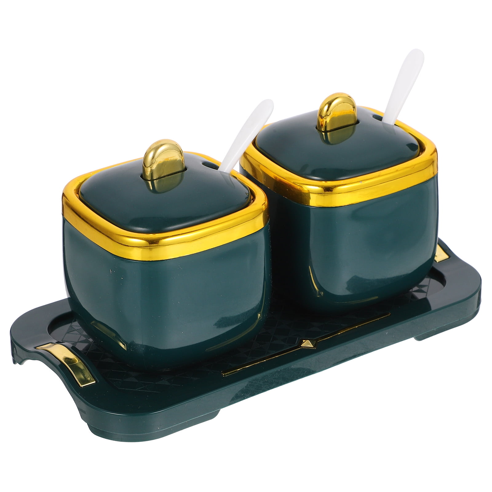 Spice Containers Lids Ceramic Seasoning Jar Sugar Bowls Porcelain ...