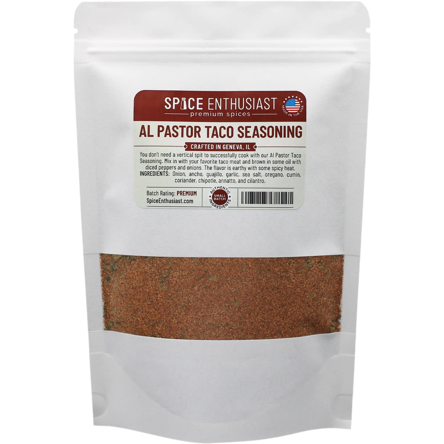 Spice Enthusiast Al Pastor Taco Seasoning - 4 oz H2FS - Walmart.com