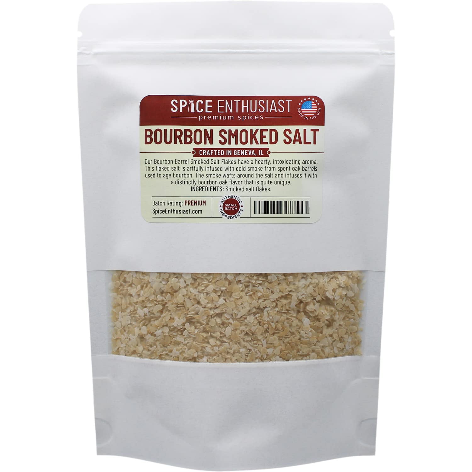 Spice Enthusiast Bourbon Barrel OLF24 Smoked Salt Flakes - 8 oz ...