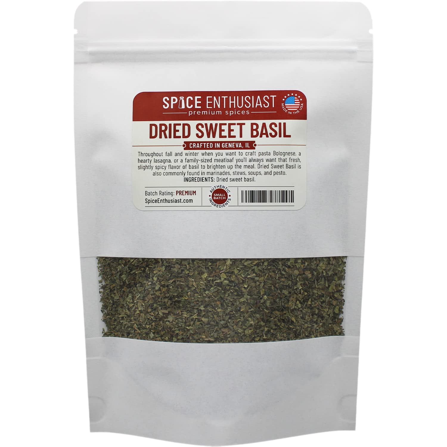 Spice Enthusiast Dried Sweet DEF29 Basil - 4 oz - Walmart.com