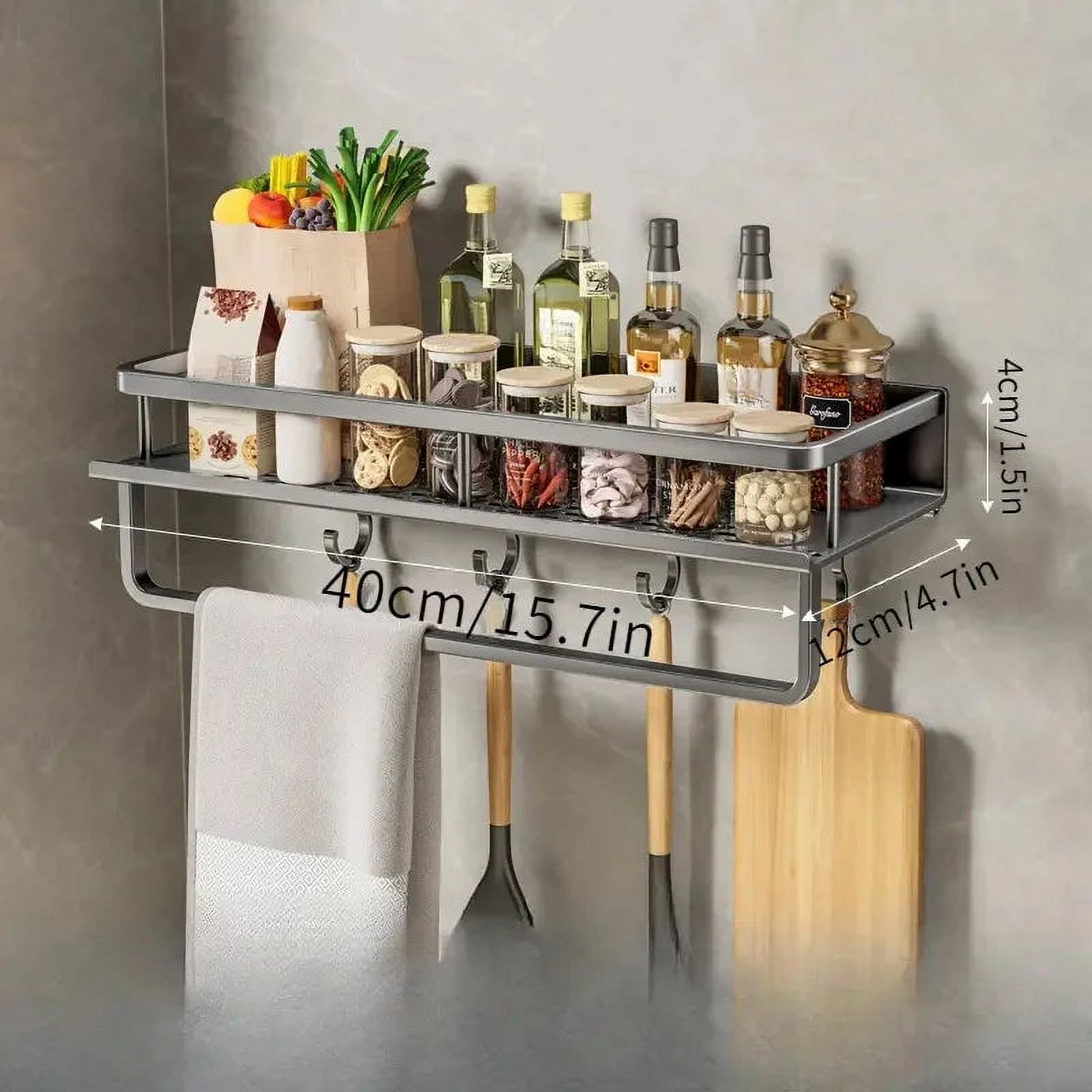 Spice, Farmhouse Condiment Organizer Cabinet Hanging, Flexible Wall ...