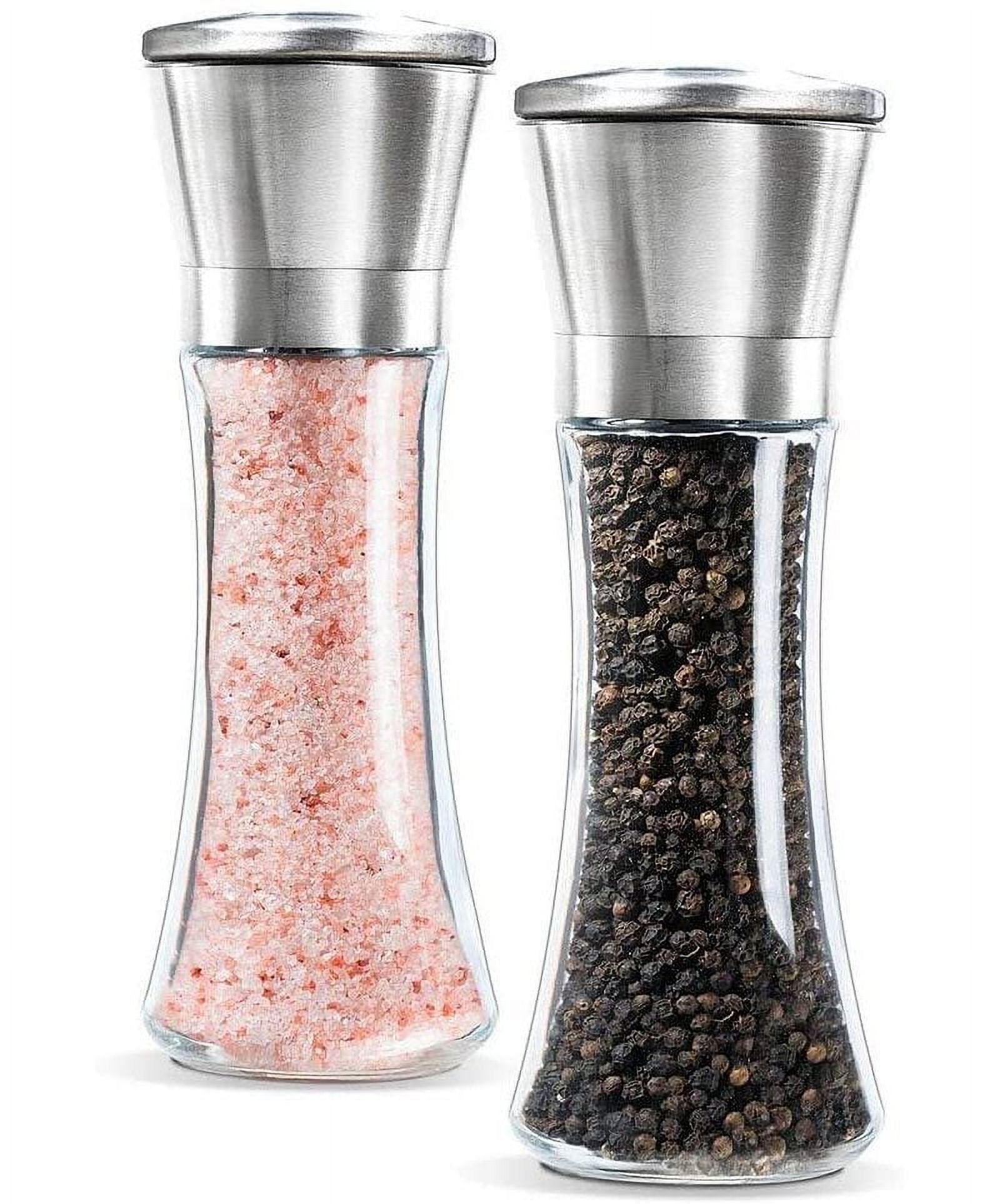 Spice Grinders for Gourmet Chefs, Stainless Steel and Glass Body Spice ...