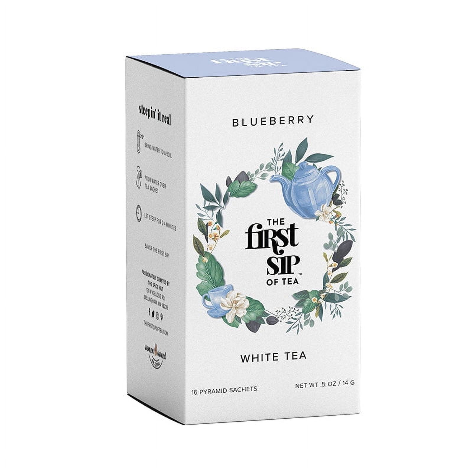 Spice Hut - Blueberry White Tea Box, High Antioxidant Tea with Low ...