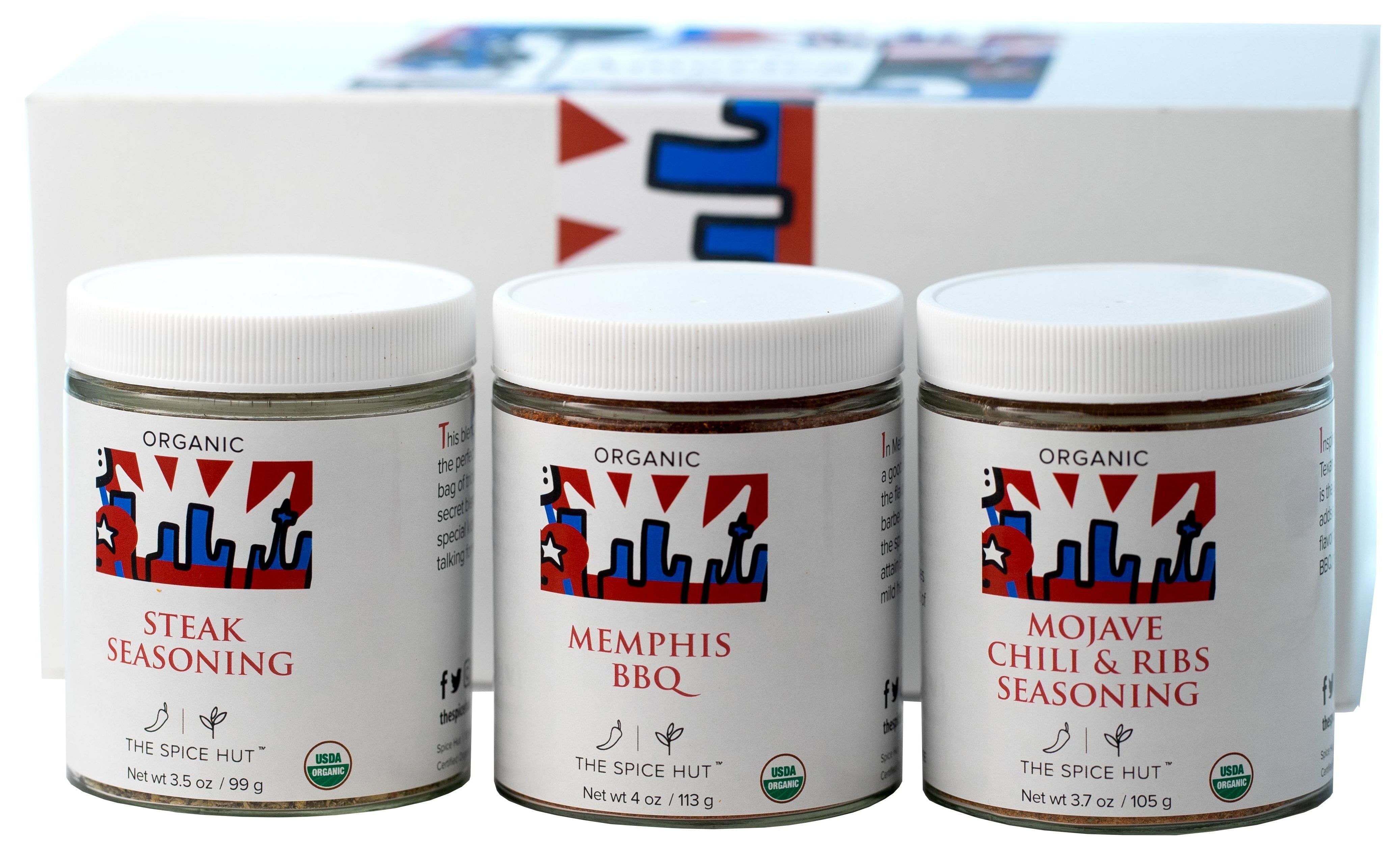 Spice Hut - Spice Seasoning Gift Pack Set -3 Flavors of America, with ...