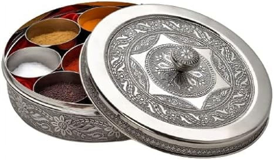 Spice Indian Masala Dabba Storage Container Stainless Steel Kitchen ...