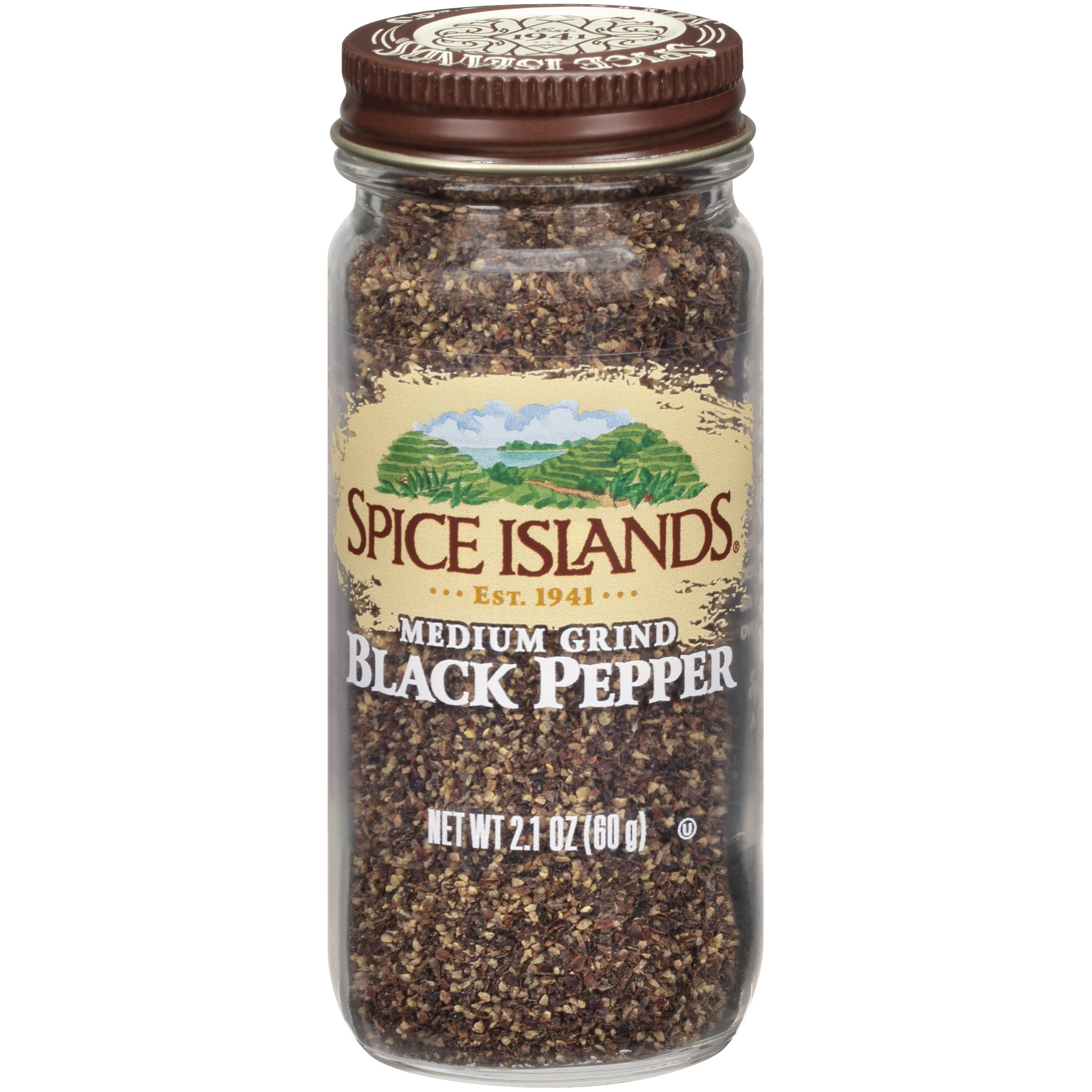Spice Islands Medium Grind Black Pepper 2.1 oz, Premium Peppercorn ...