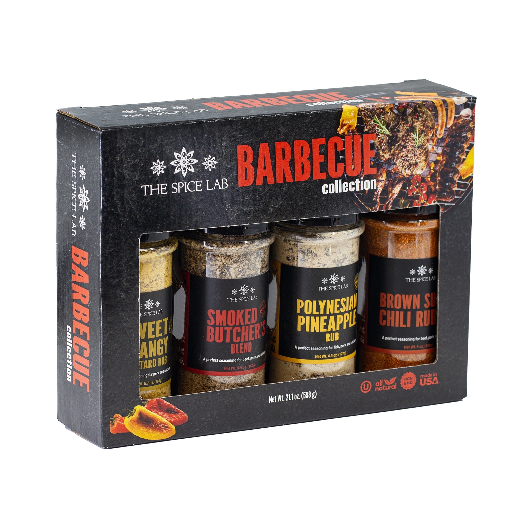 The Spice Lab BBQ Barbecue Spices and Seasonings Set - Ultimate ...