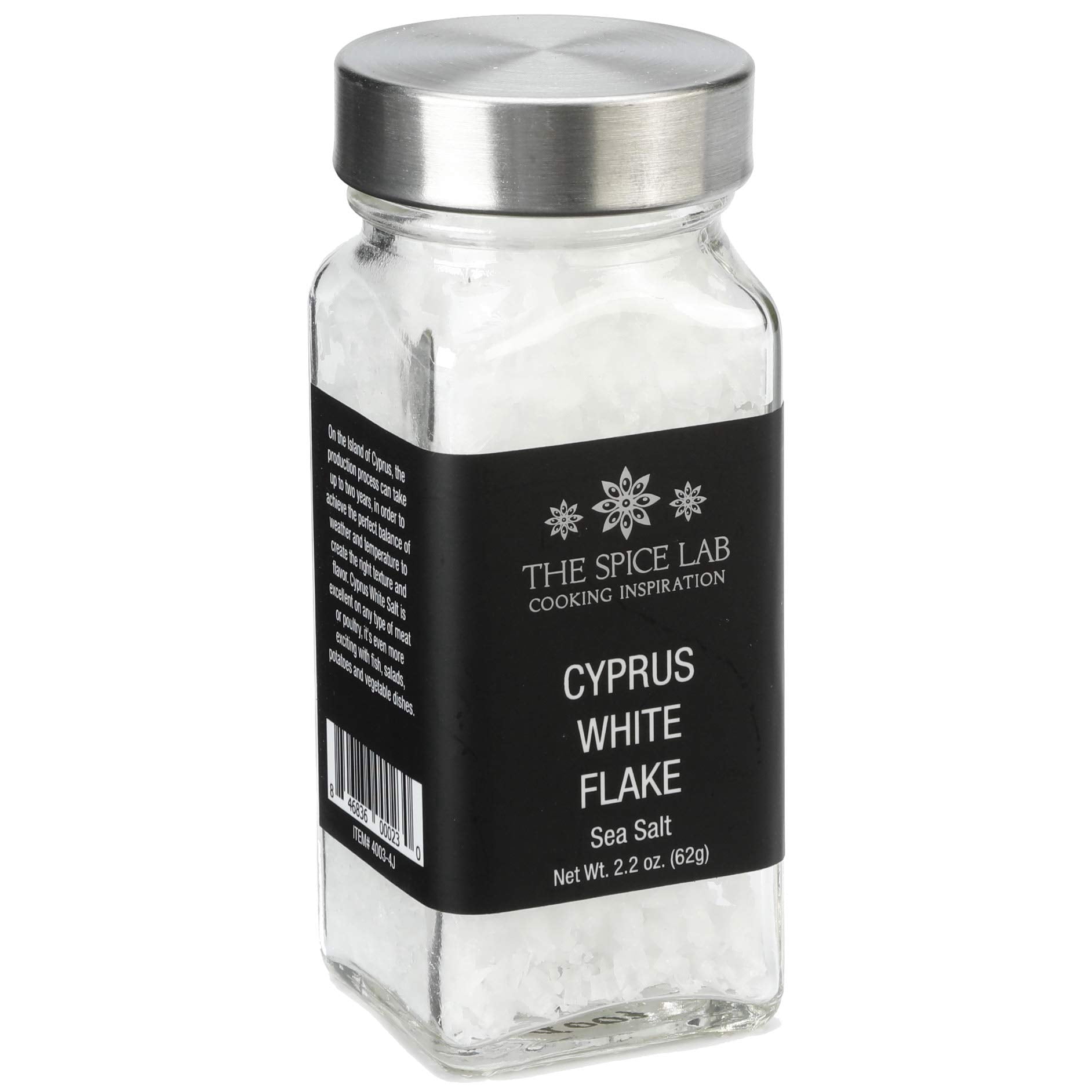 The Spice Lab Cyprus White Flake Kosher Salt - 2.2 Oz. French Jar ...
