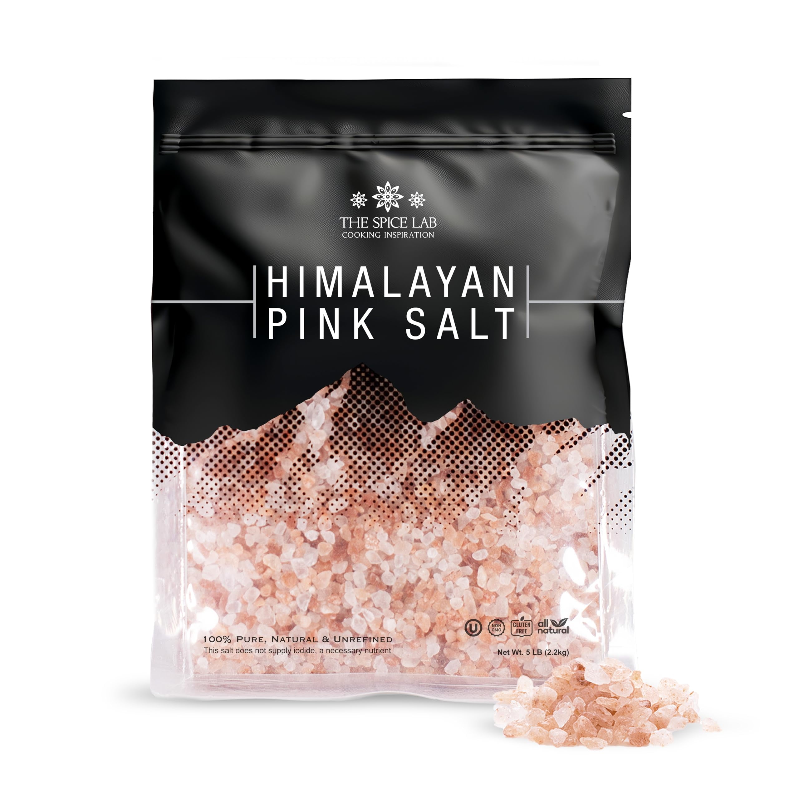 The Spice Lab Himalayan HMF23 Salt - Coarse 5 Pound - Pink Himalayan ...