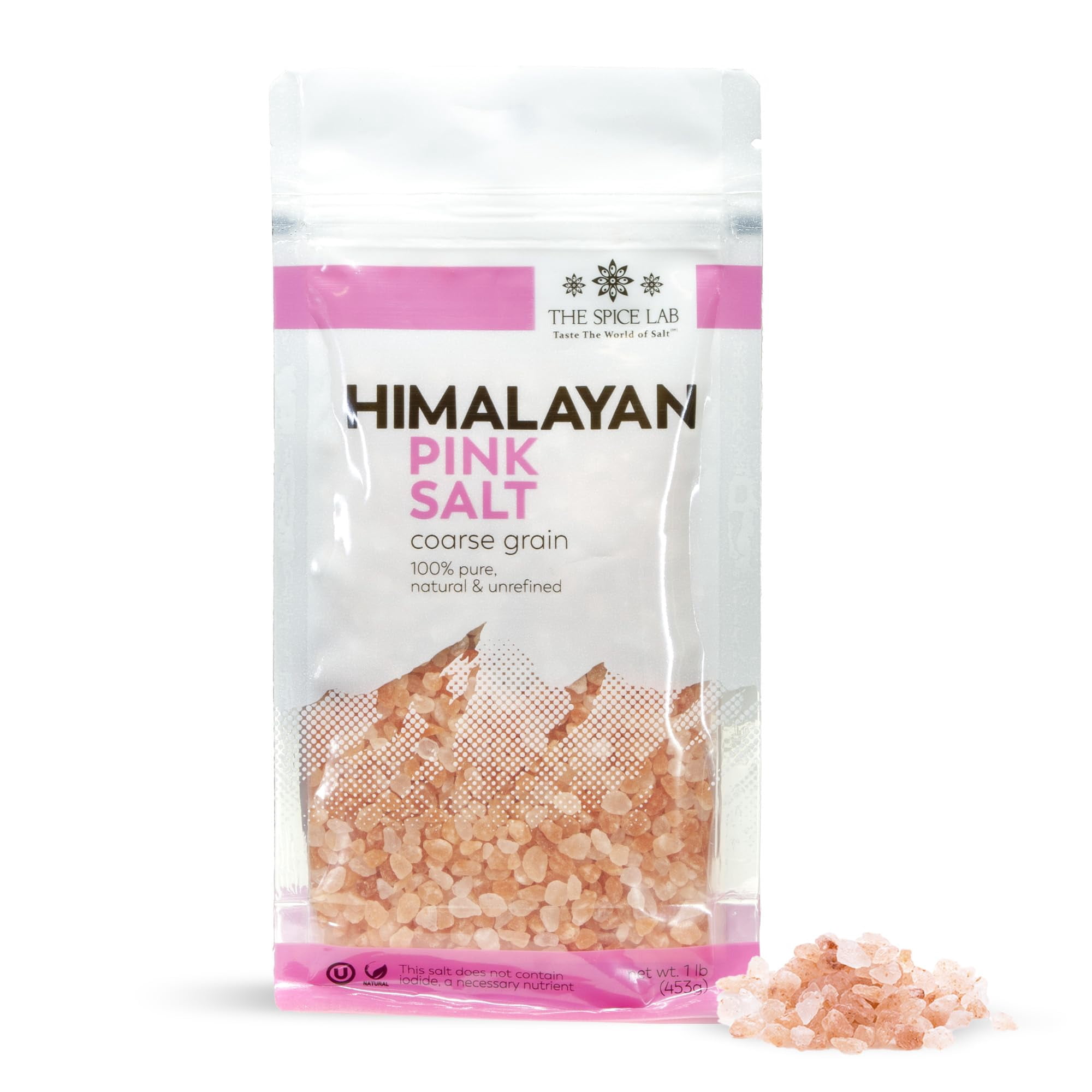 The Spice Lab Himalayan SBF3 Salt - Coarse 1 Pound - Pink Himalayan ...