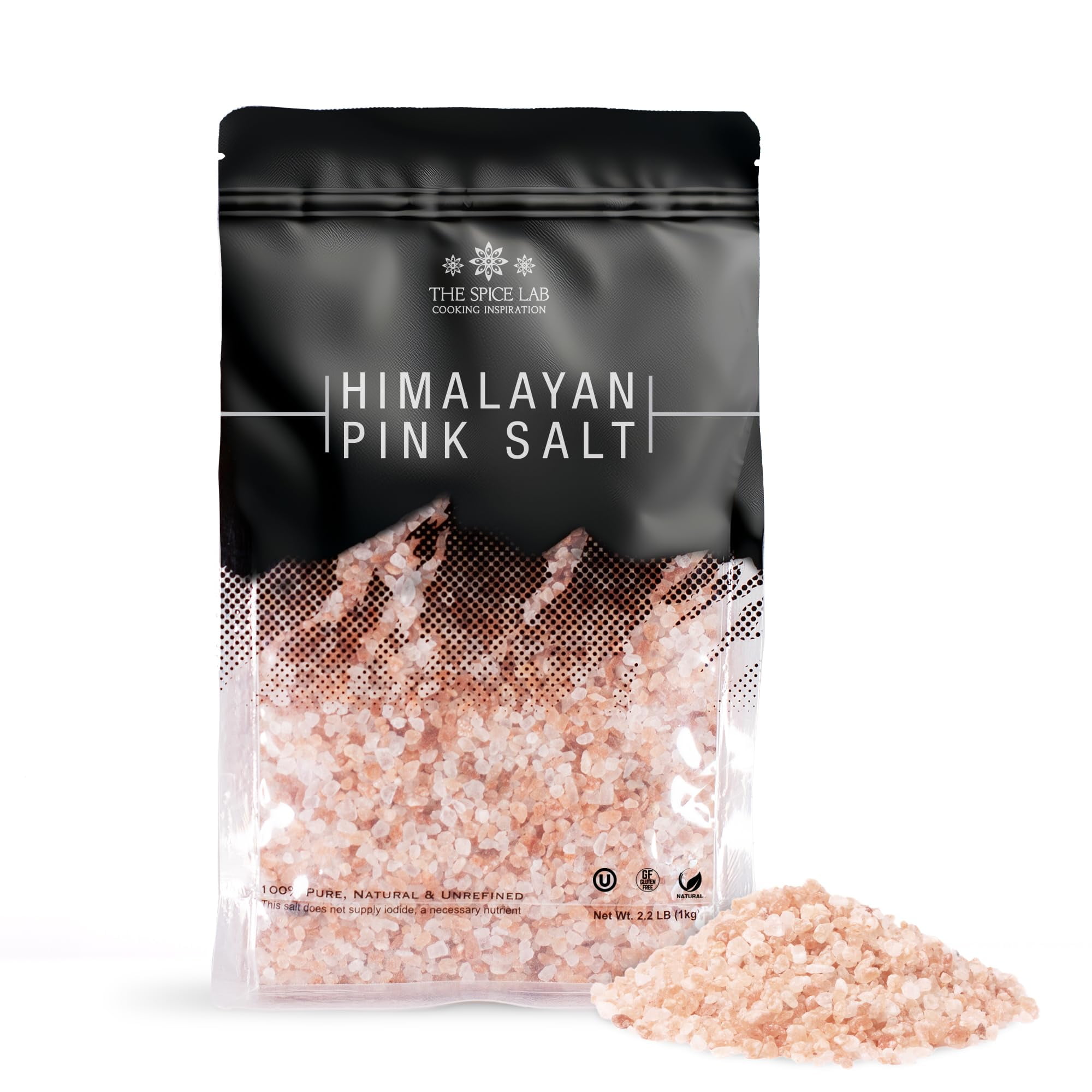 The Spice Lab Himalayan XEF1 Salt - Coarse 2.2 Lb / 1 Kilo - Pink ...