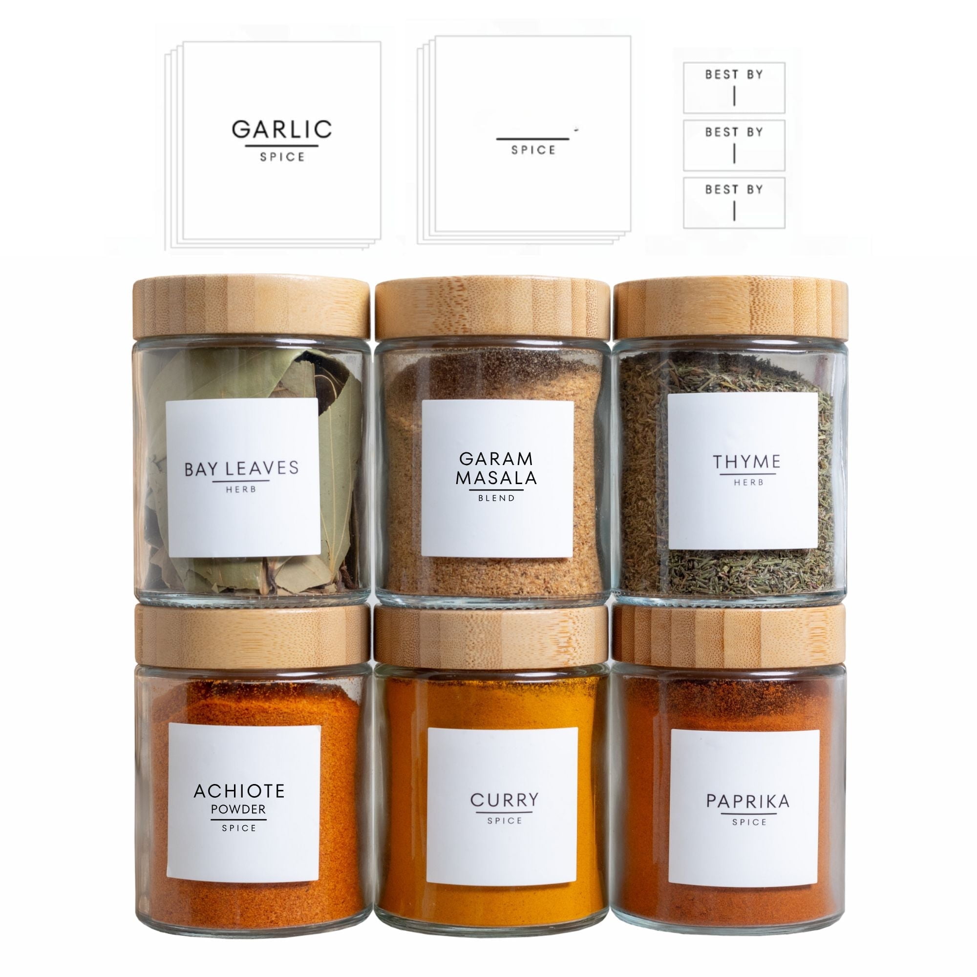 Spice Labels with Global Spices, Blank Labels, Best by Labels, 360 ...