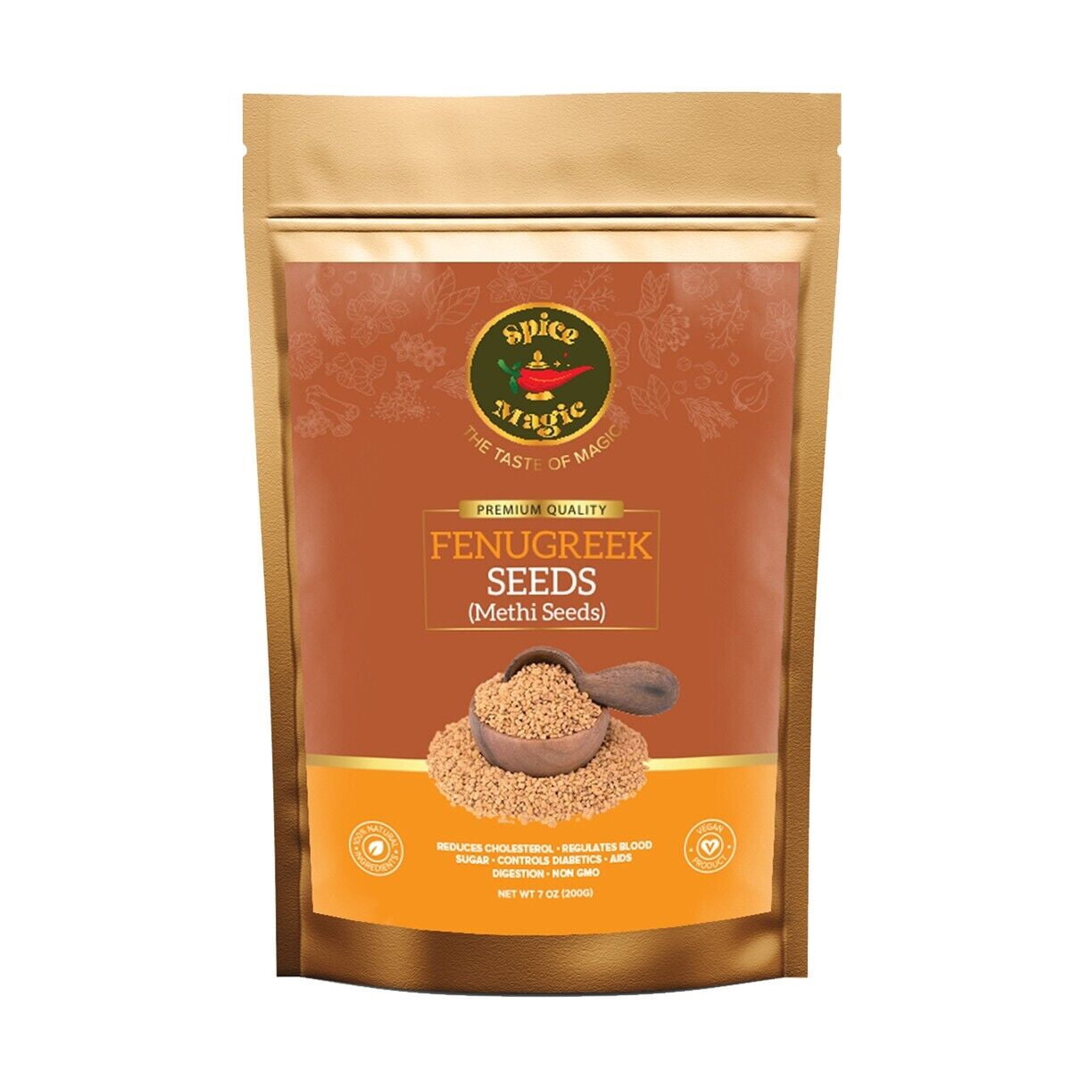 Spice Magic Fenugreek Seeds | Methi Dana | Spice Whole 7oz (200g) 100% ...