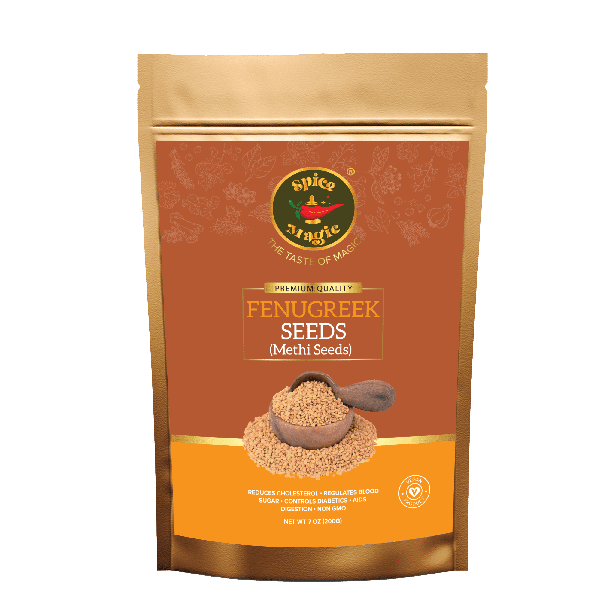 Spice Magic Fenugreek Seeds | Methi Dana | Spice Whole 7oz (200g) 100% ...