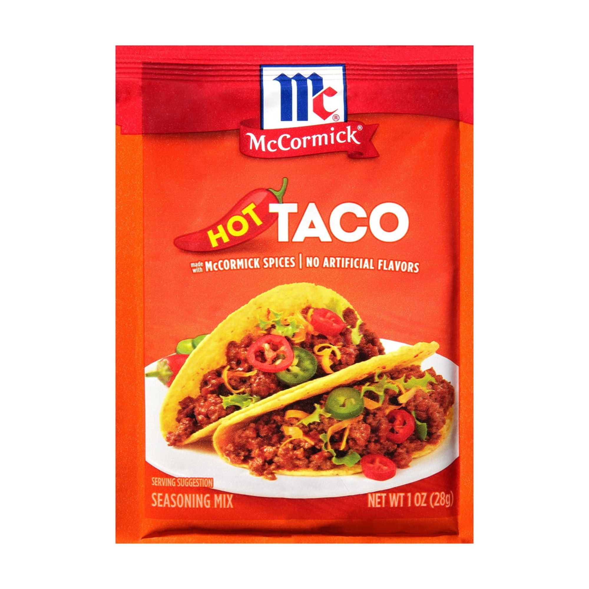 McCormick Hot TacoUMRT Seasoning Mix, 1 oz (Pack of 12) - Walmart.com