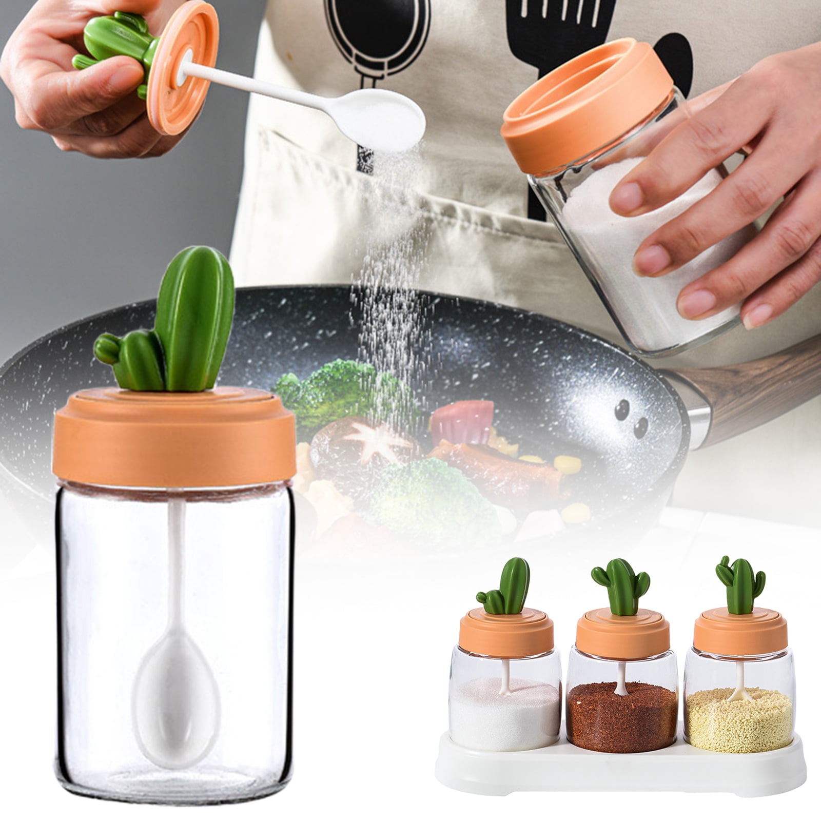 Spice Organizer,Seasoning Jars With Lids With Lid Airtight Bottles ...