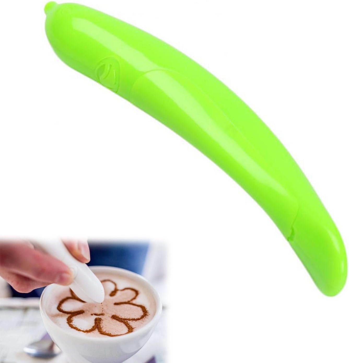 Spice Pen, Electric Coffee Carving Pen Works with Cinnamon, Salt, White ...