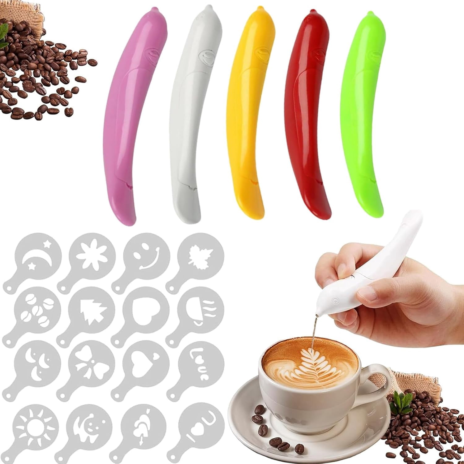 Spice Pen for Latte Art, Electrical Latte Art Pen, Portable Coffee Pen ...