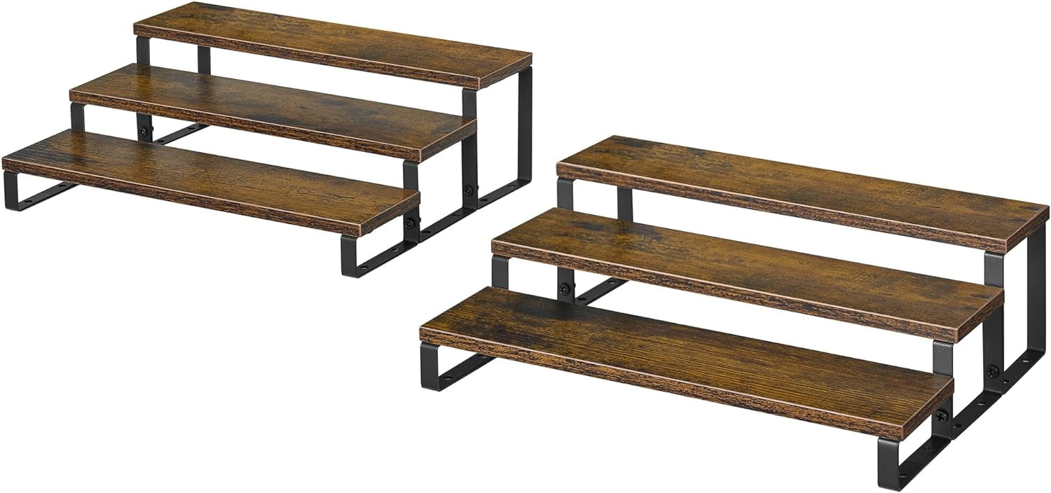 Spice Rack 2 Packs, Wooden Spice Rack Organizer for Cabinet, Kitchen ...