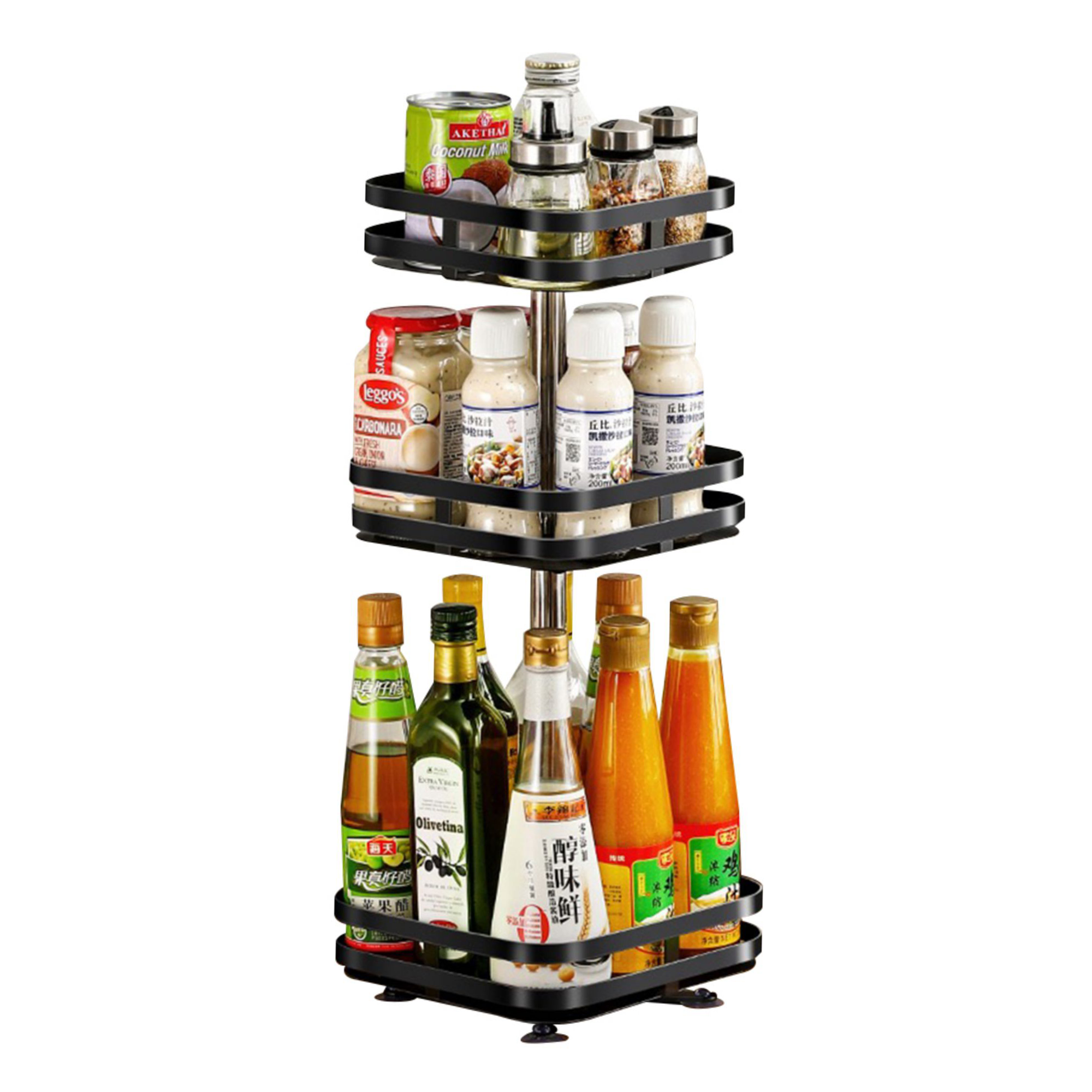 Gemdeck Lazy Susan Rotating Turntable Spice Rack Organizers Kitchen ...