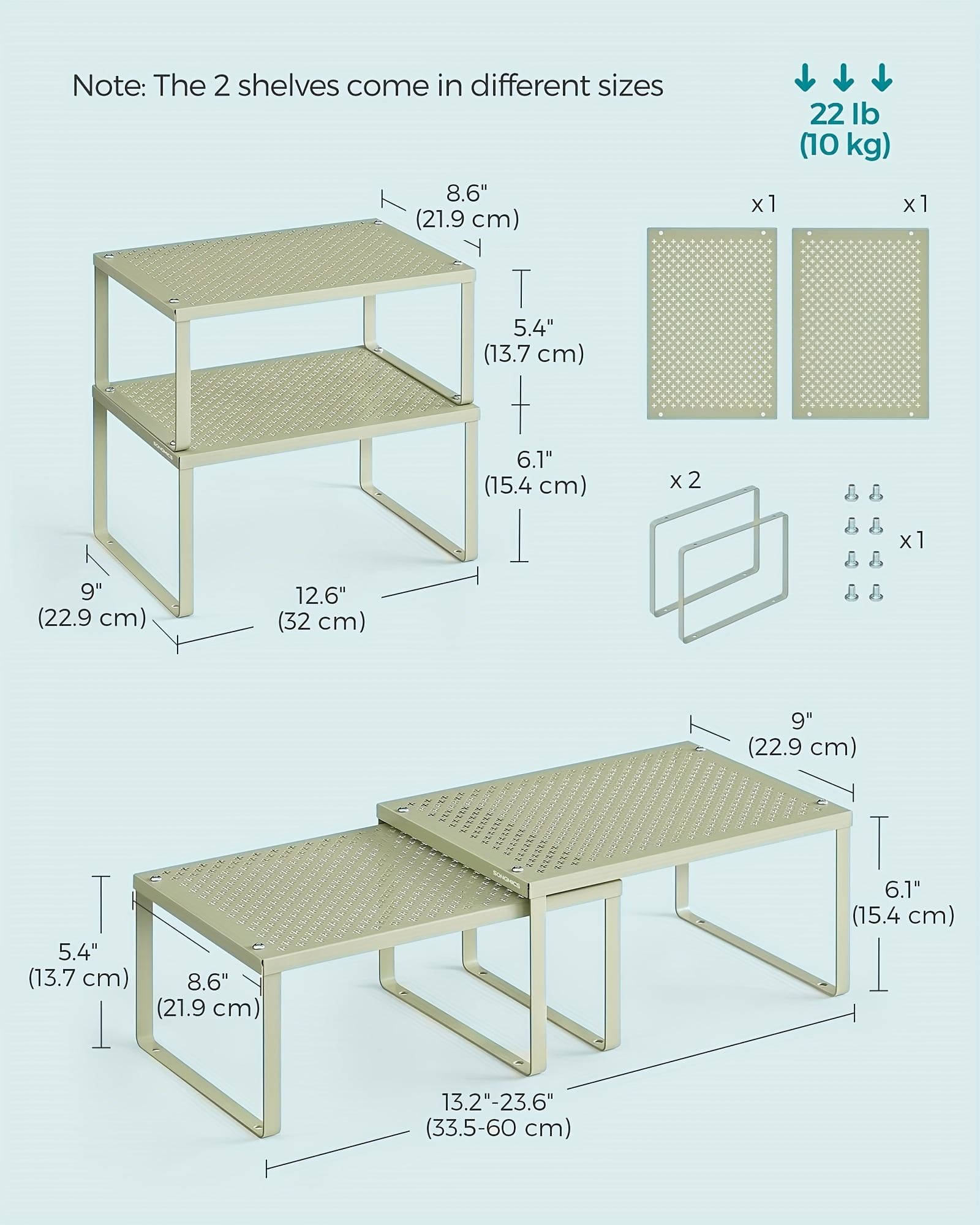 Spice Rack, Cabinet Shelf Organizers, Shelf Organizer, Countertop ...
