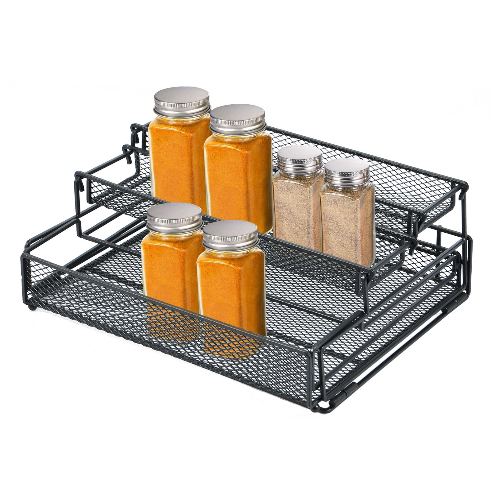 Spice Rack Organizer 3 Tier Storage Space Metal Spice Rack Rust ...