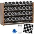 Spice Rack Organizer With 32 Gljars Wood 4-tier Seasoning Labels For ...