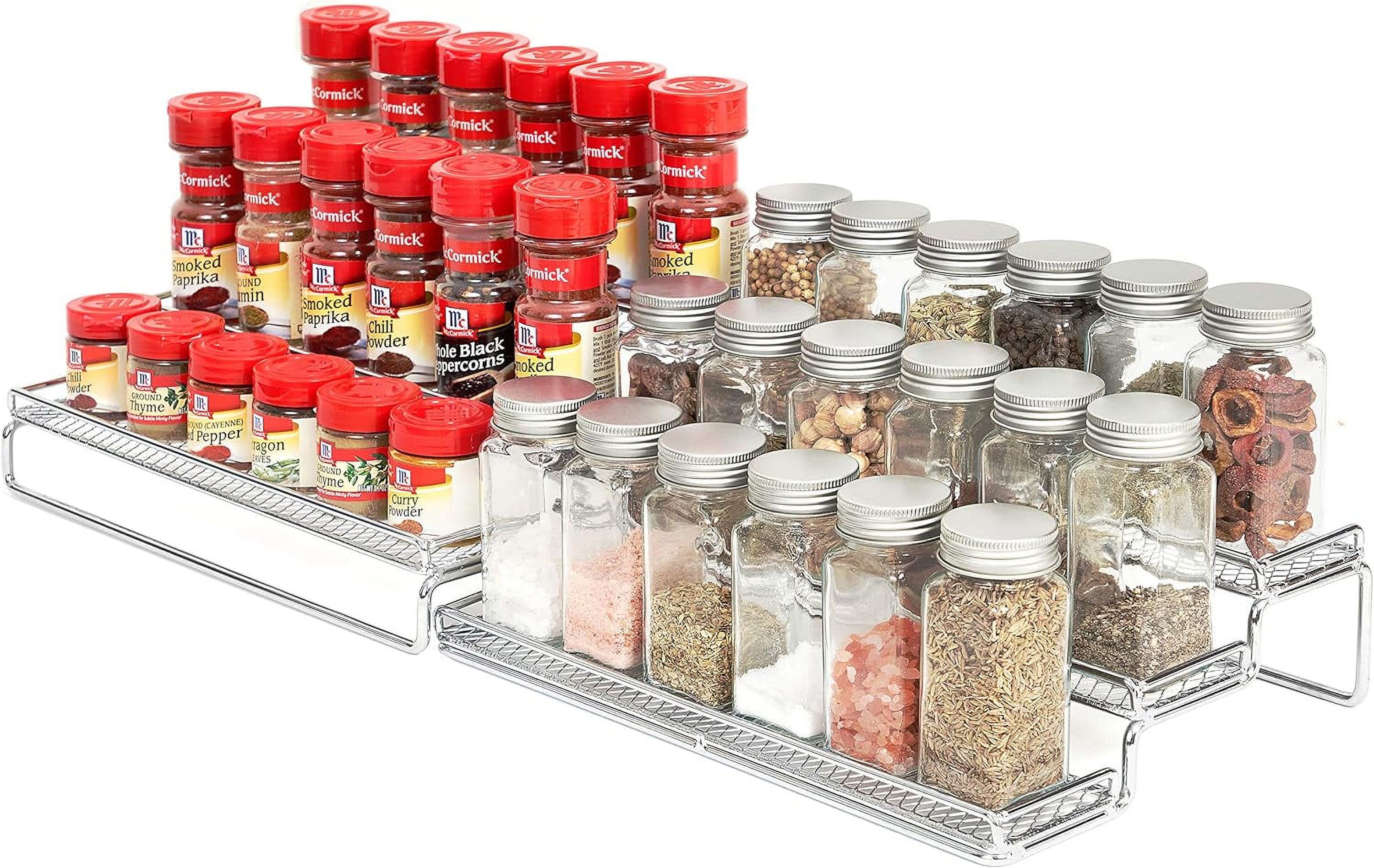 Spice Rack Organizer for Cabinet, 4 Tier Seasoning Organizer ...