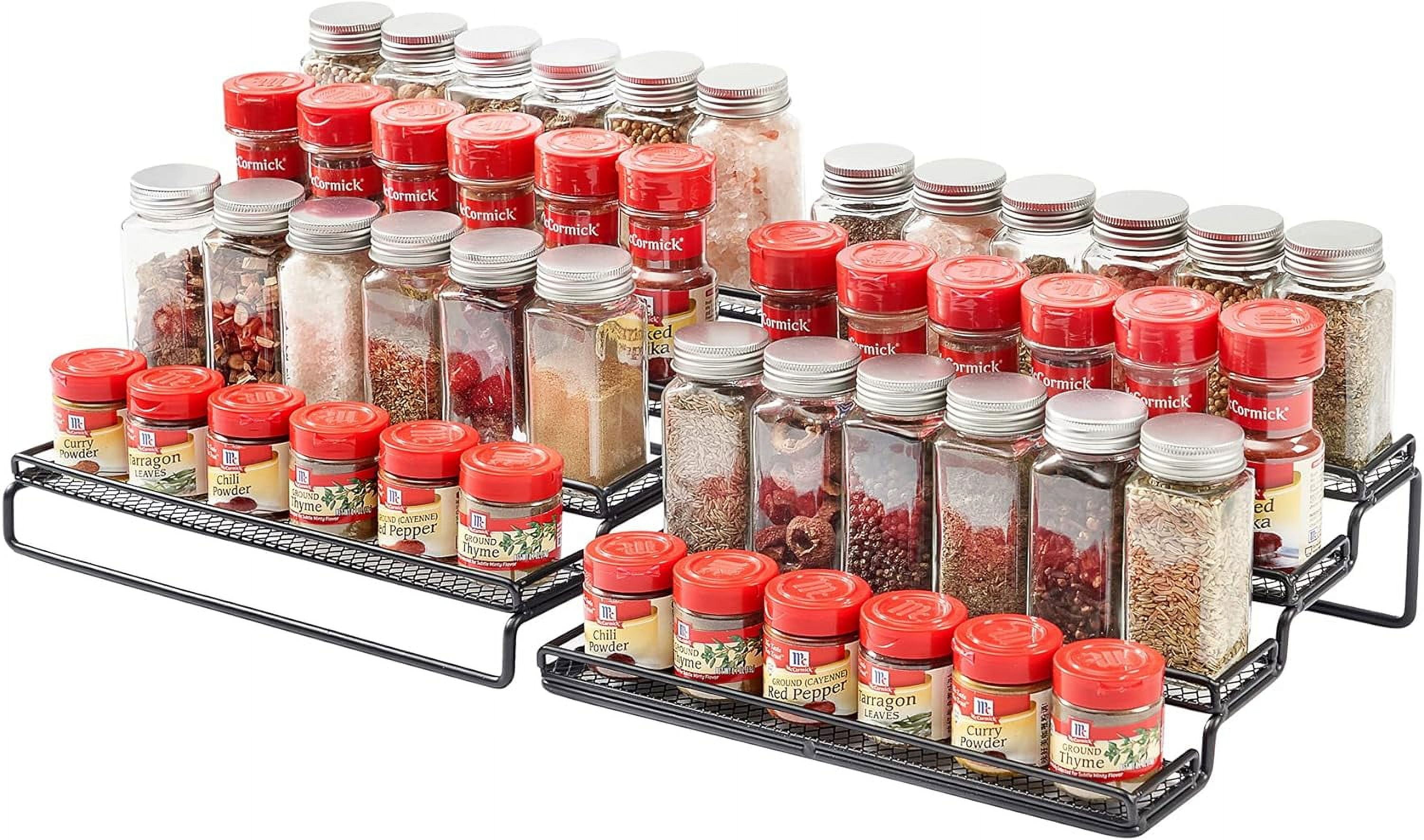 Spice Rack Organizer for Cabinet, 4 Tier Seasoning Organizer ...
