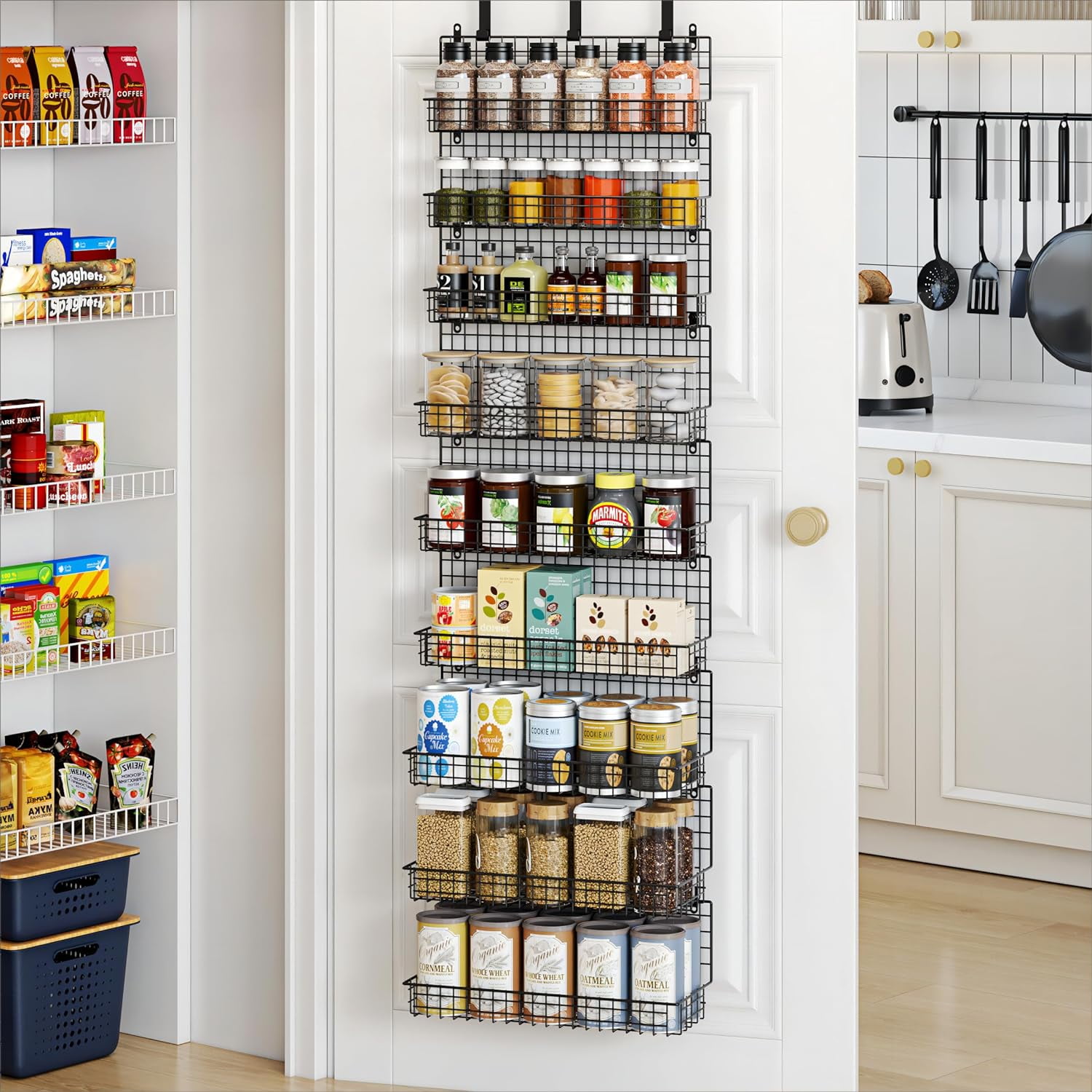 Spice Rack Organizer for Cabinets or Wall Mounts, x-Cosrack 9-Tier Over ...