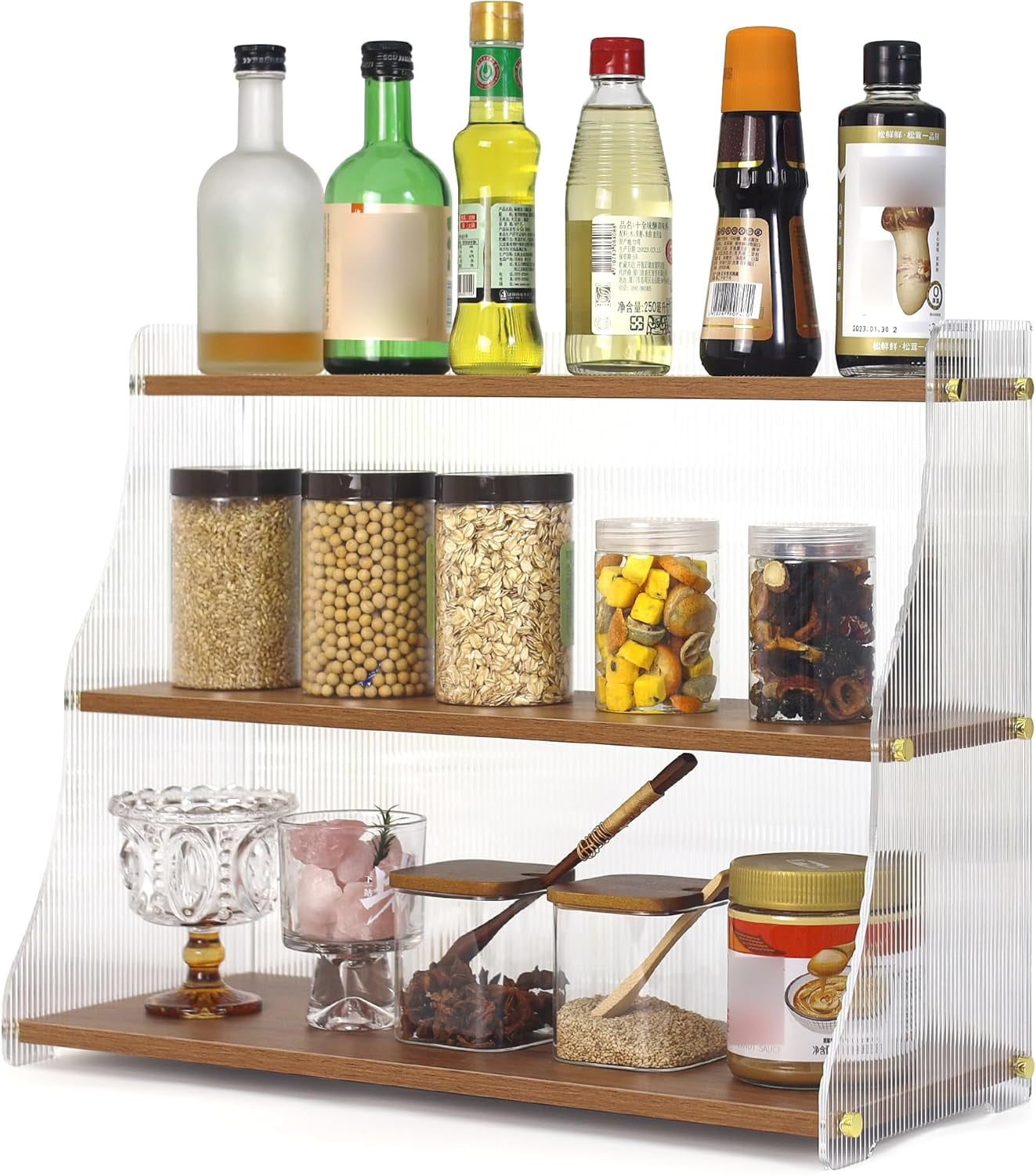 Spice Rack Organizer Countertop Organizer 3Tier Acrylic Seasoning ...
