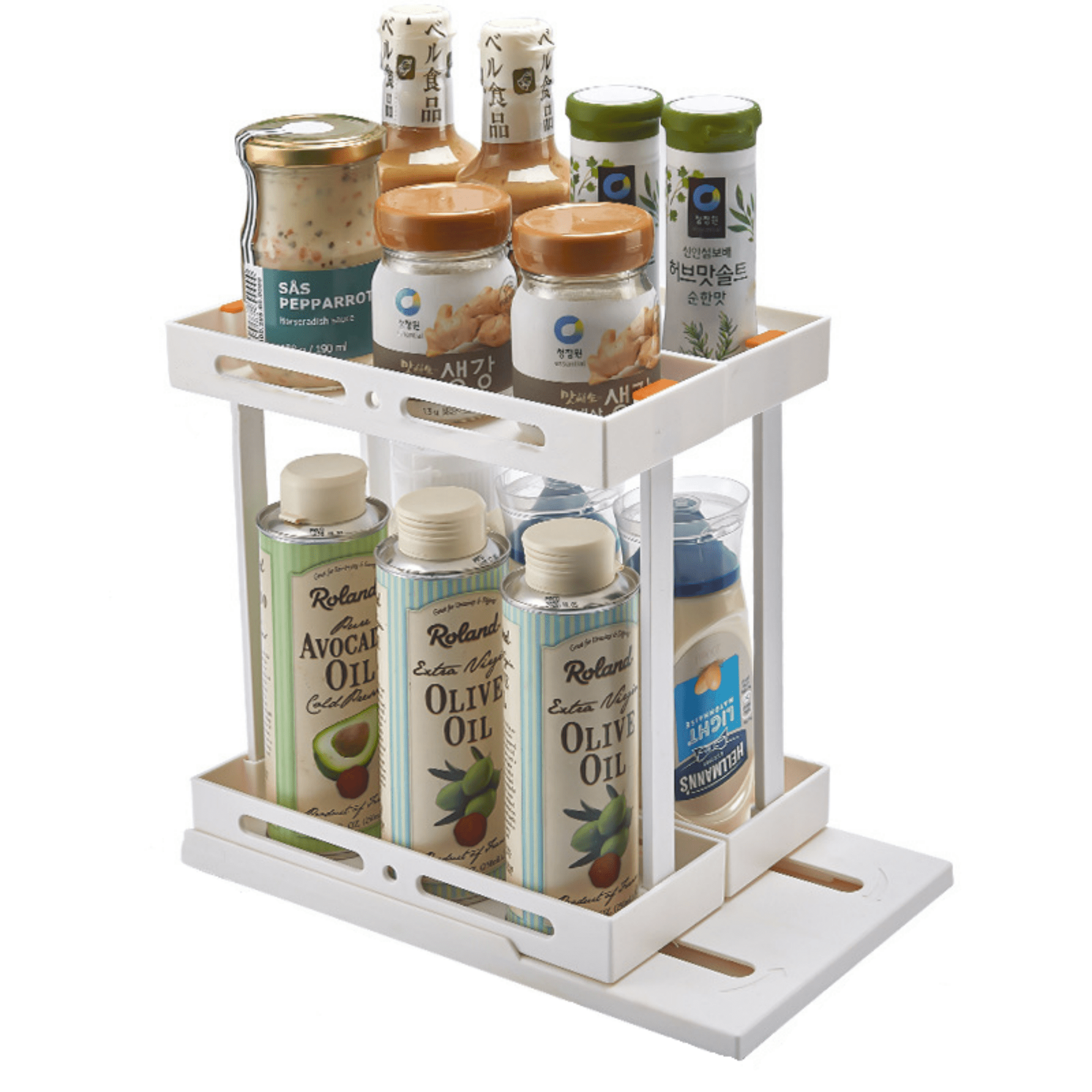 Spice Rack Organizer for Cabinet 2 Tier Spice Racks for Kitchen Counter ...