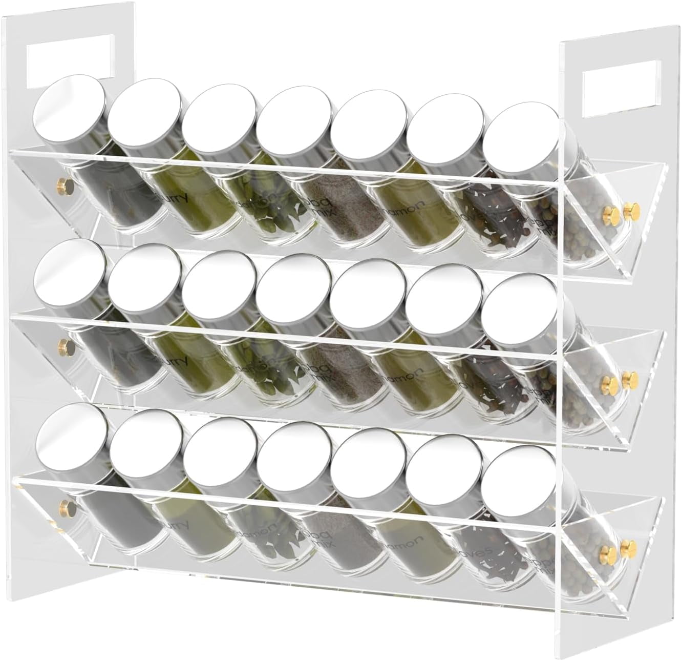 Spice Rack Organizer for Cabinet Kitchen Countertop Shelf Organizer for ...