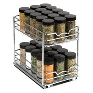 3 Tier Metal Kitchen Spice Rack Countertop Standing Corner Shelf- Black ...