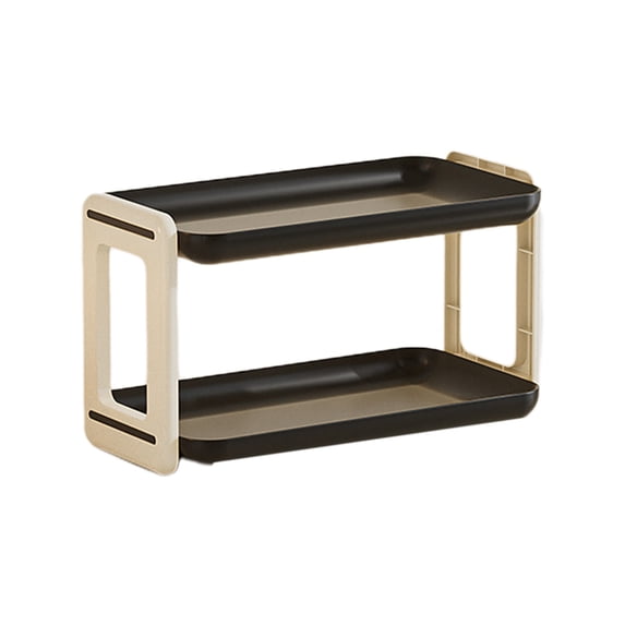 Spice Rack Organizer for Cabinet with Double Shelves, Plastic Desk and ...