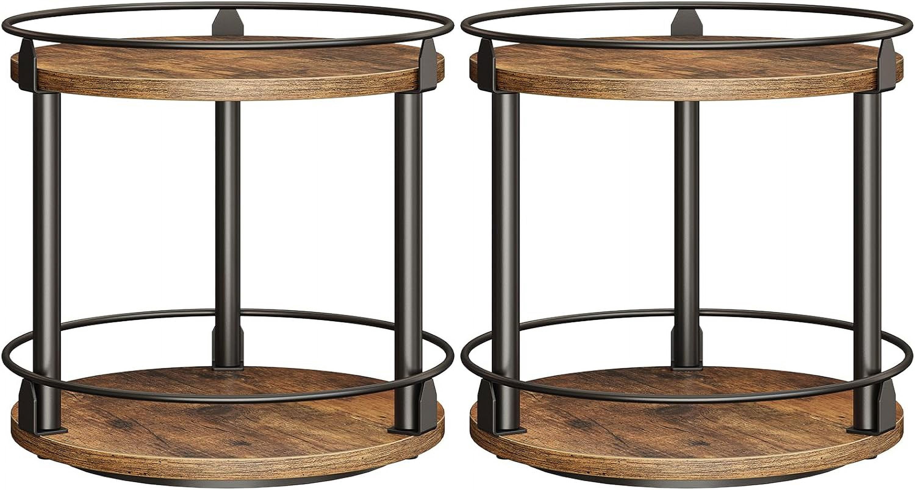 Spice Rack, Set of 2 Lazy Susan Organizer, 2-Tier Turntable Organizer ...