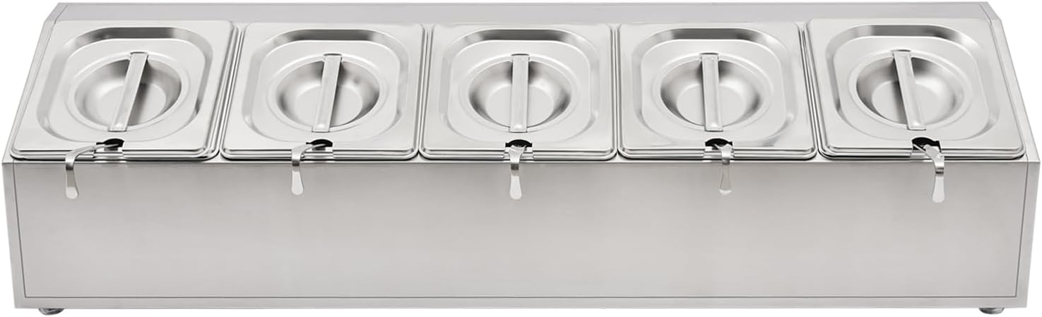 Spice Rack Shelf, One Row Stainless Steel Organizer Stand with Five ...