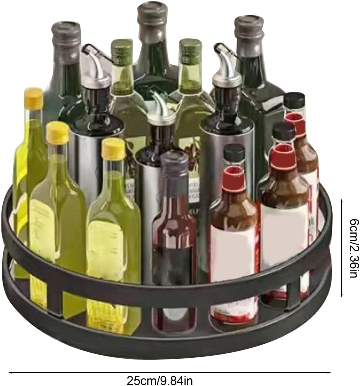 Spice Rack Turntable Rotating 360 Degreee Turntable Seasoning Organizer ...