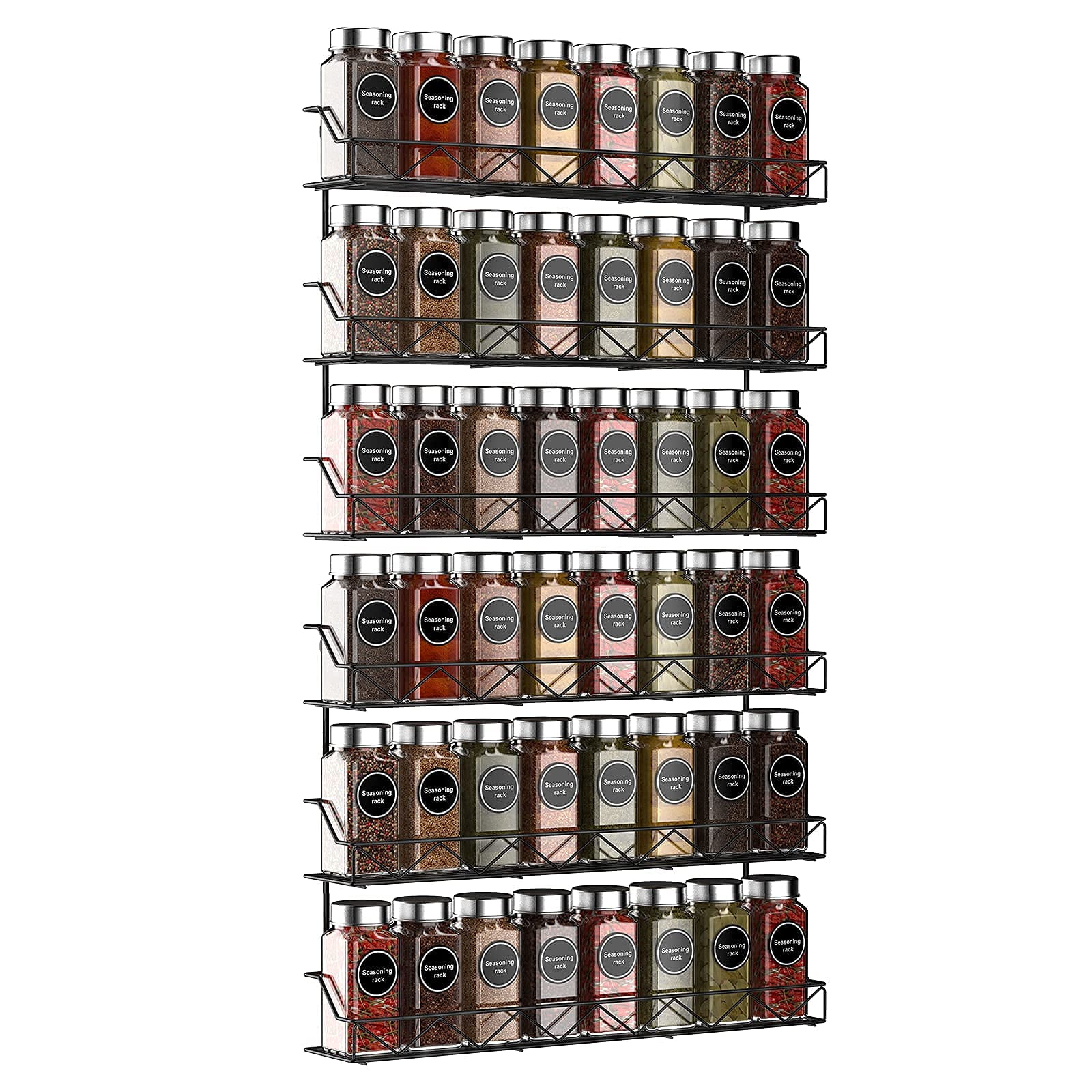 Spice Rack, Wall Mount Seasoning Jars Shelf Storage Organizer Hoom ...