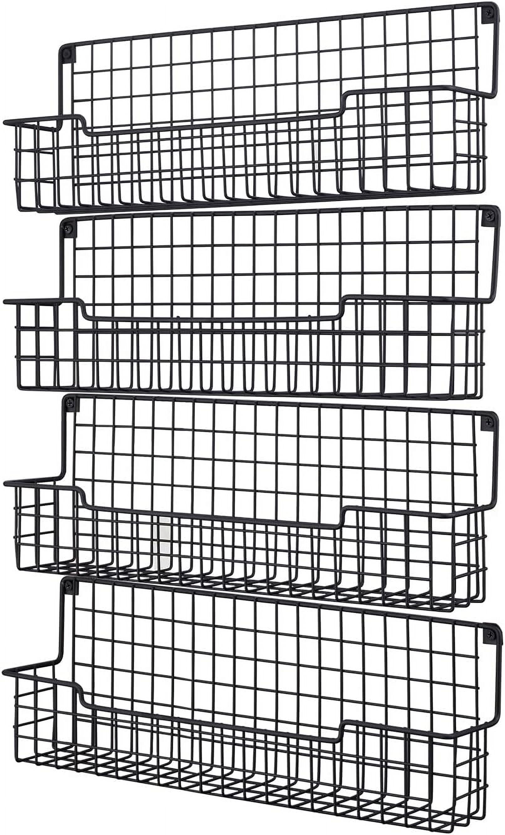 Spice Rack Wall Mount, Spice Organizer for Cabinet & Pantry Door, Set ...
