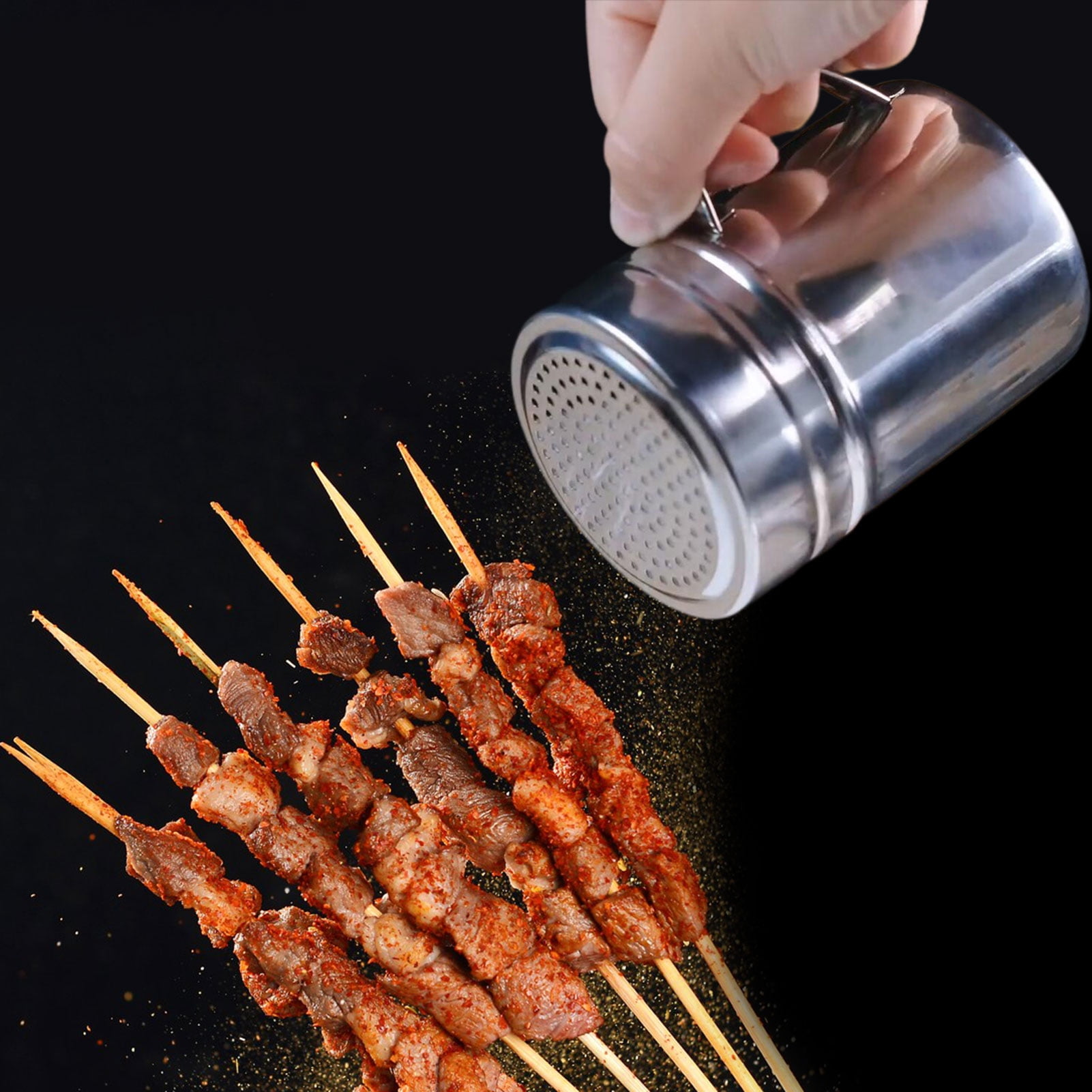 Spice Shaker with Lid and Handle - Medium Hole - Parmesan Cheese Shaker ...