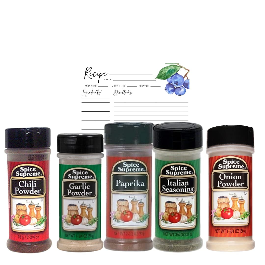 Spice Supreme Basic Seasoning Starter 5 Piece Gift Set | Italian ...