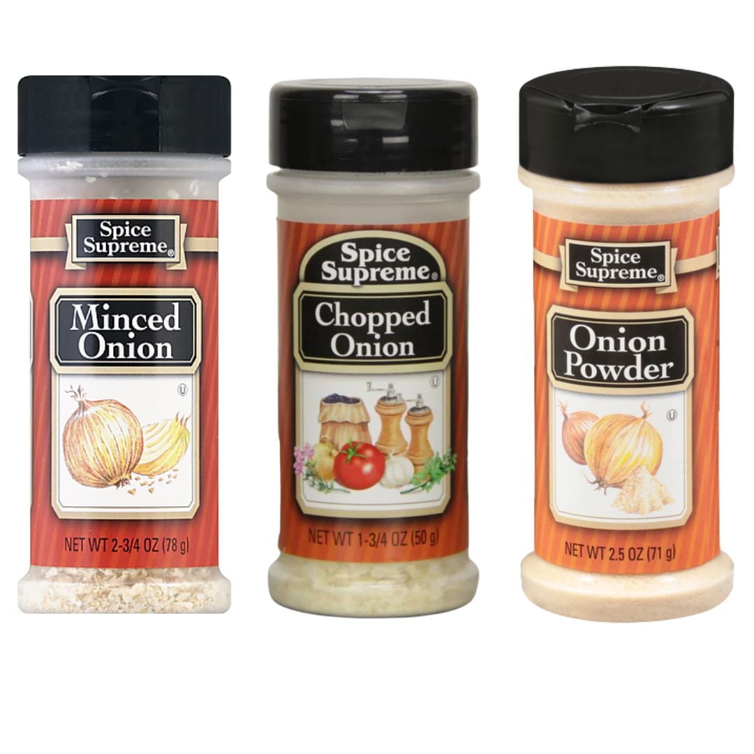 Spice Supreme Onion Seasoning Variety Pack of 3 (Minced Onion 2.75oz ...