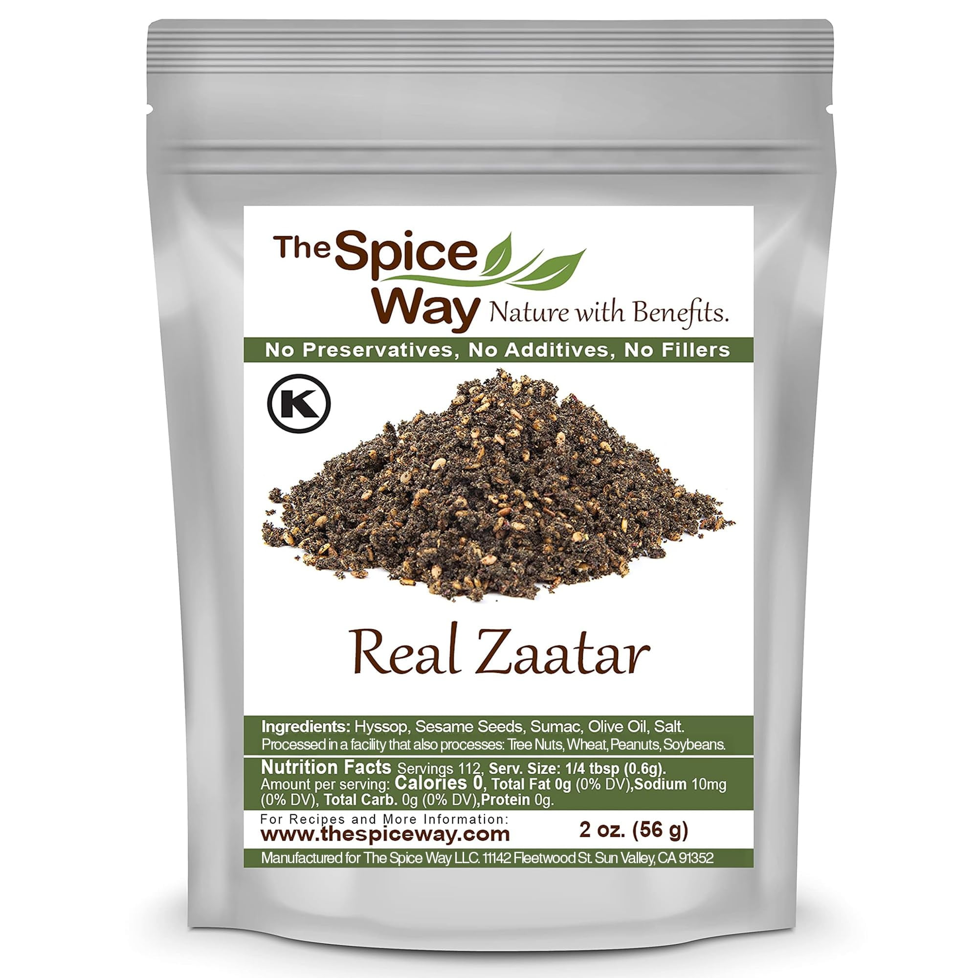 The Spice Way - ESF27 Real Zaatar with Hyssop blend | 2 oz | (No Thyme that is used as an hyssop ...