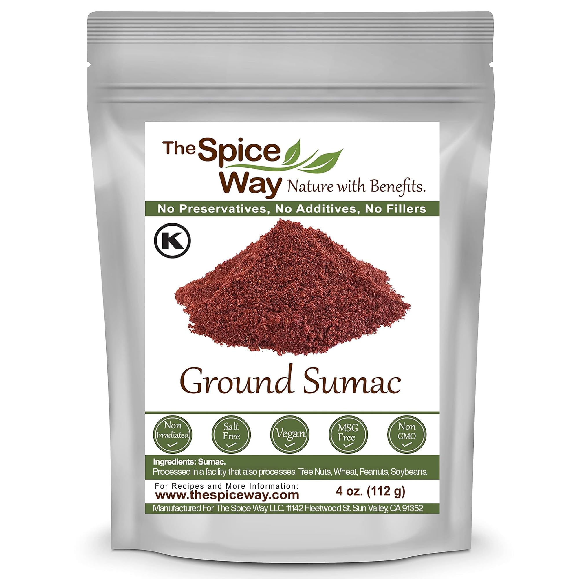 The Spice Way - KEF28 Pure 100% Ground Sumac Spice, No Salt, no GMO, no Irradiation, Sumac ...
