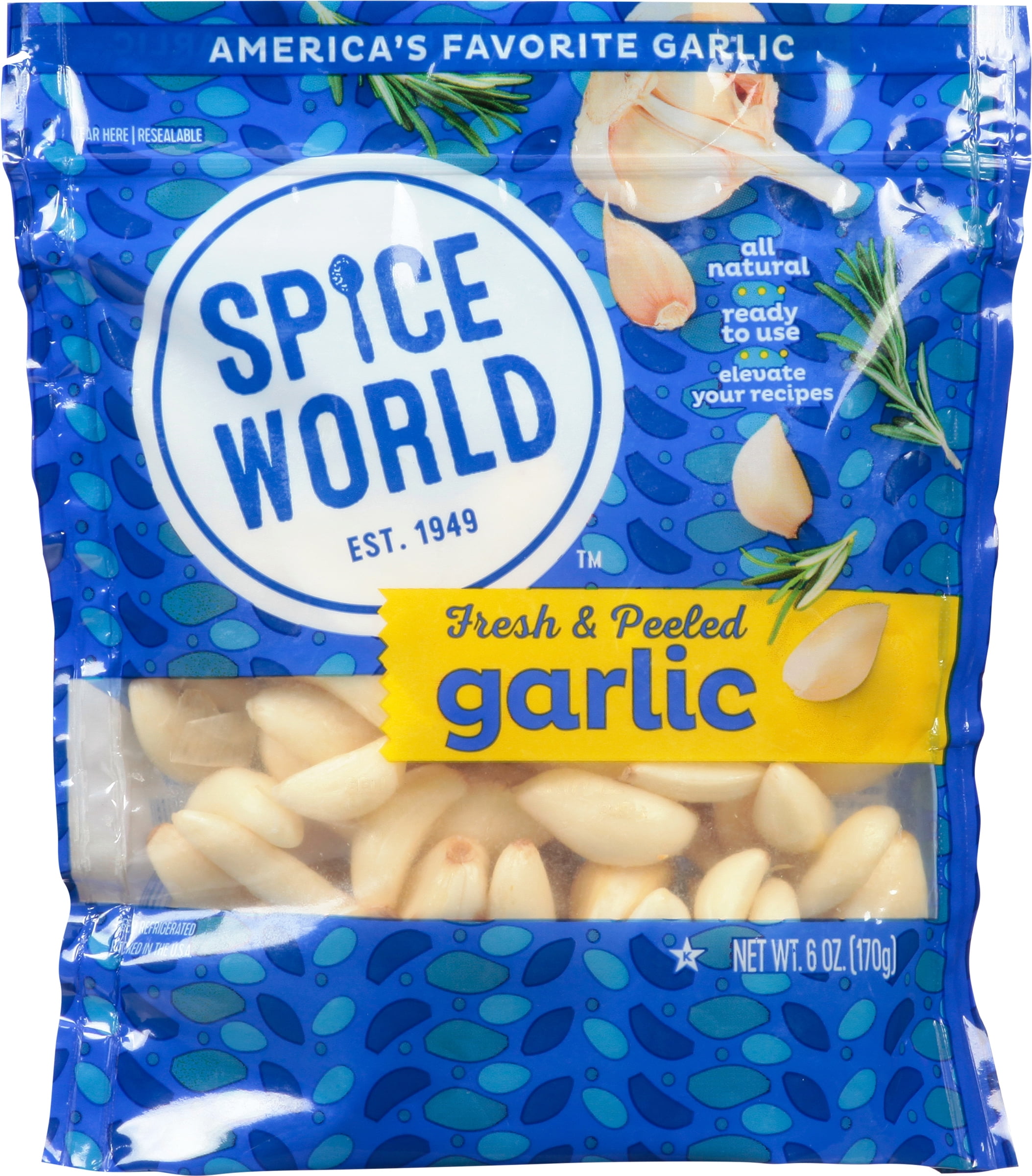 Spice World Fresh Peeled Garlic, 6 oz, Pouch - Walmart.com