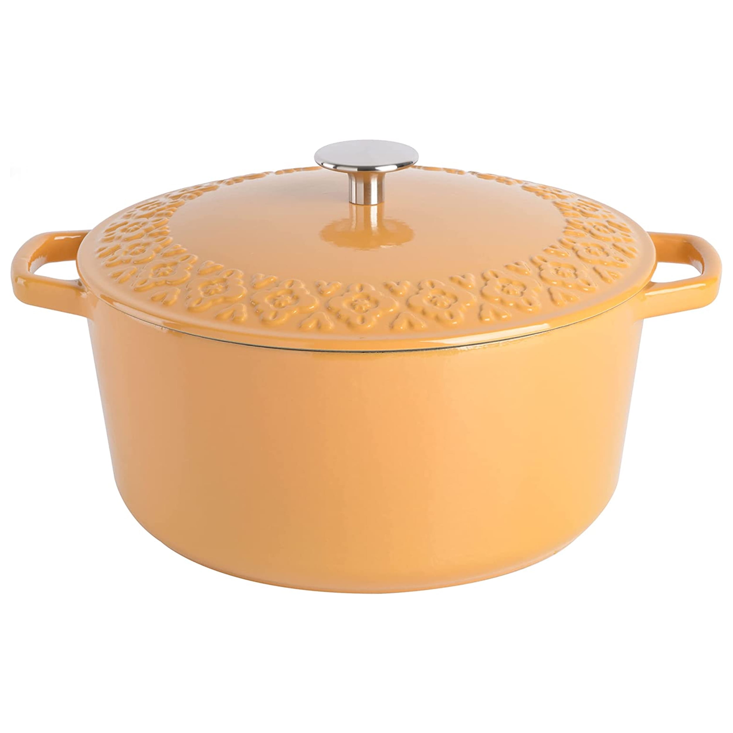 Spice by Tia Mowry Savory Saffron 6-Quart Cast Iron Dutch Oven - Honey ...