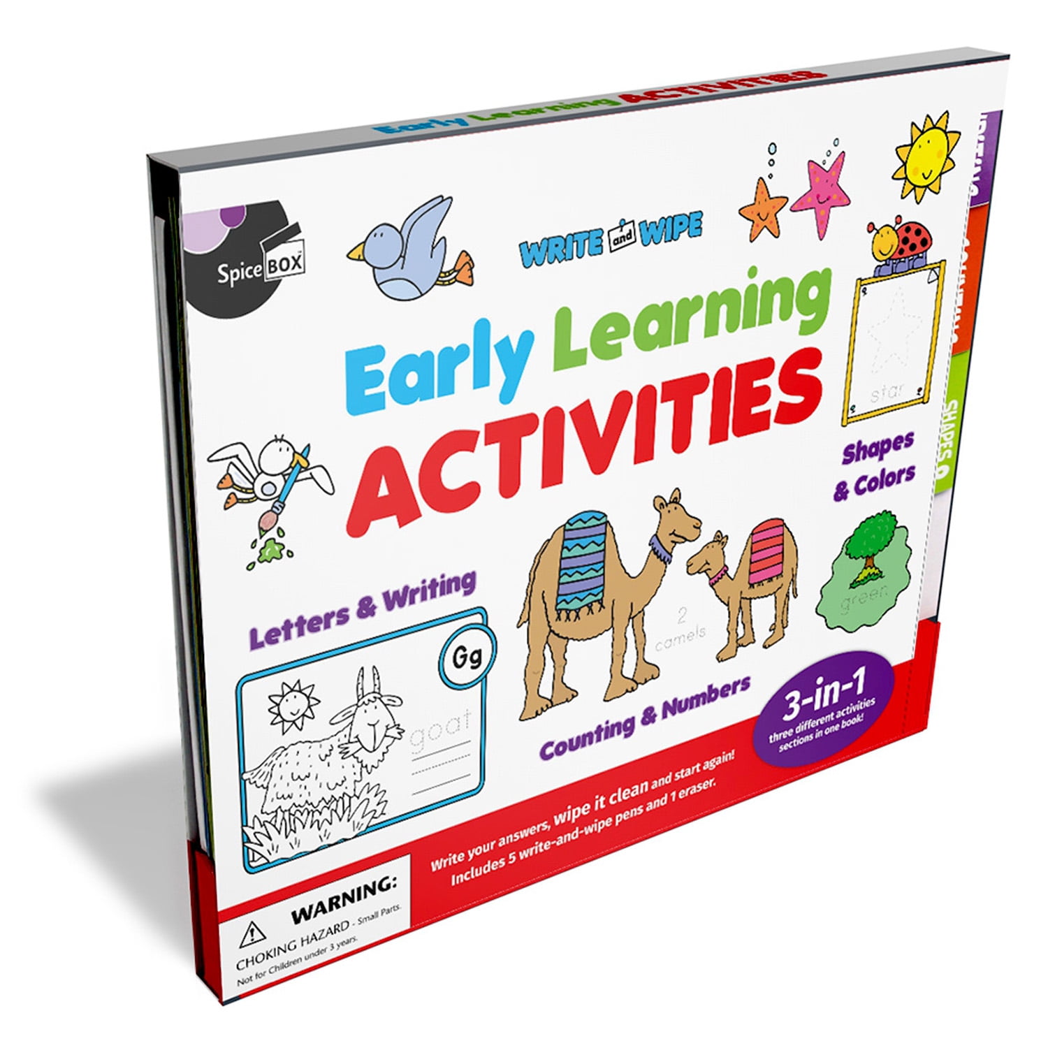 SpiceBox Write And Wipe Early Learning Activities Kit/School Supplies ...