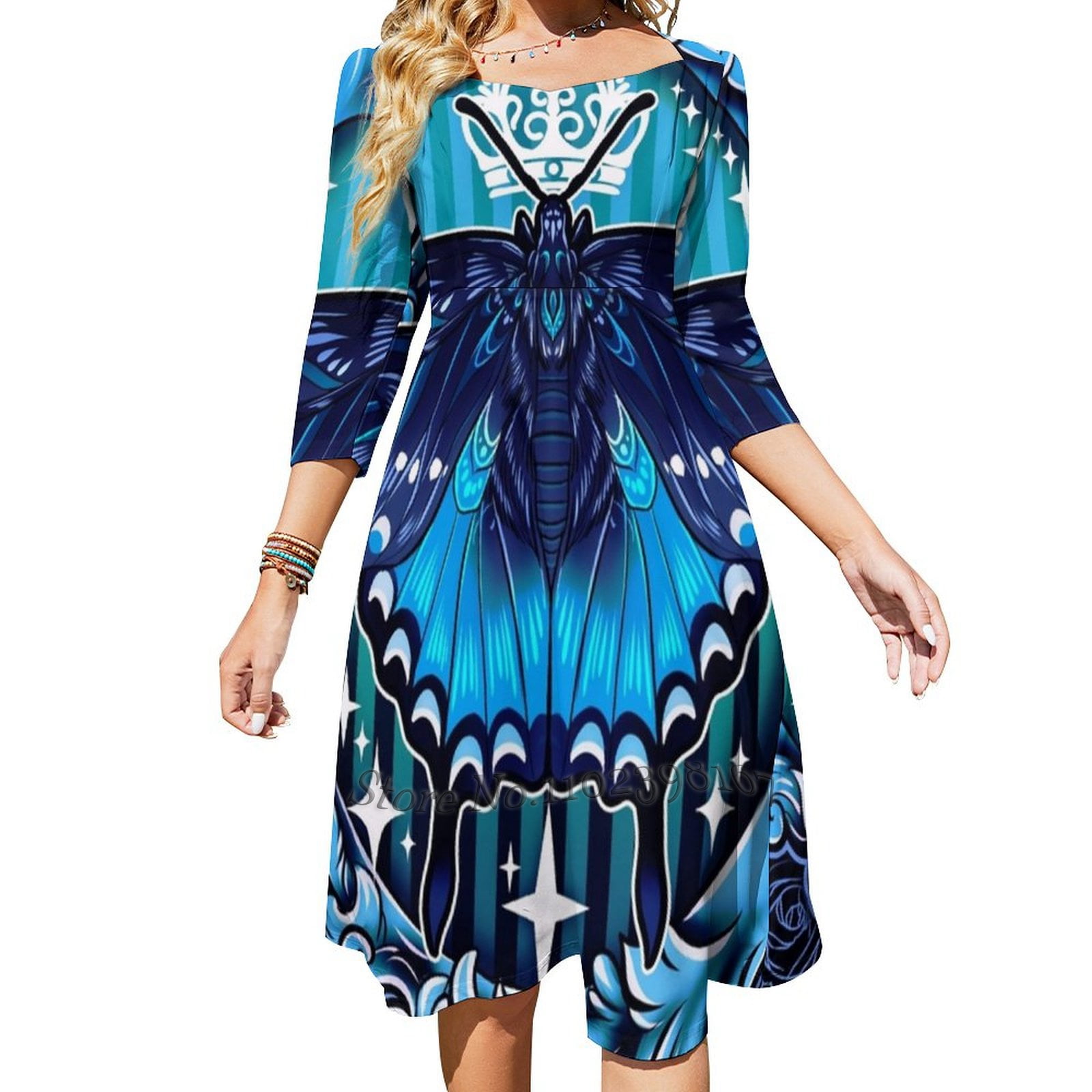 Spicebush Swallowtail Evening Party Dresses Midi Sexy Dress Female ...